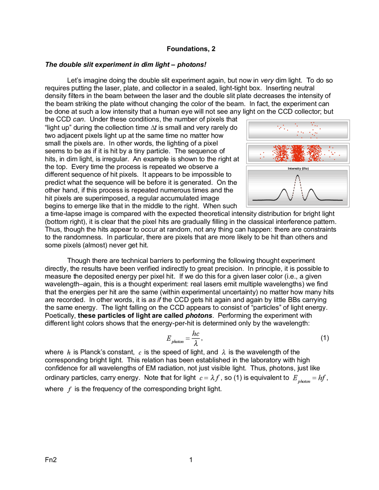 E hc λ c = λ f | Slides Physics | Docsity