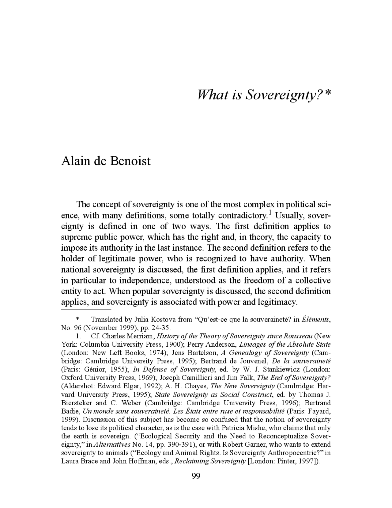 What is Sovereignty?* | Study notes Law | Docsity