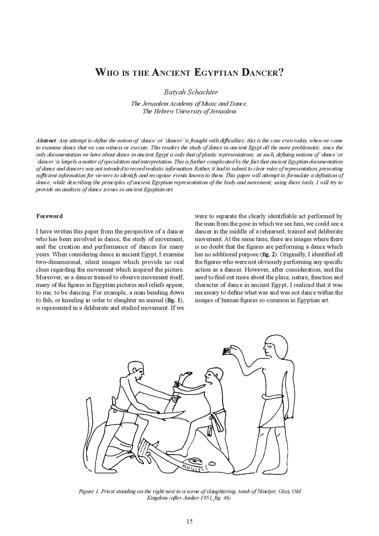 WHO IS THE ANCIENT EGYPTIAN DANCER? Batyah Schachter | Summaries Dance ...