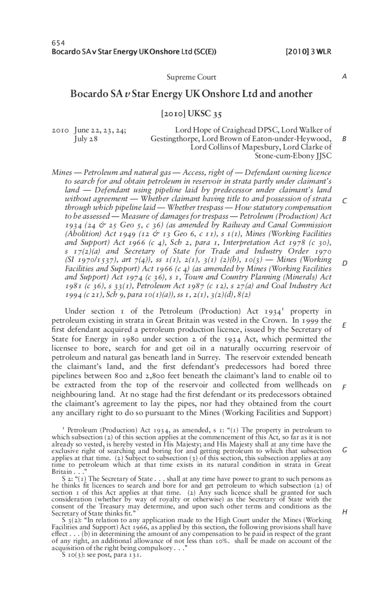 Bocardo SAv Star Energy UK Onshore Ltd and another | Study notes Law ...