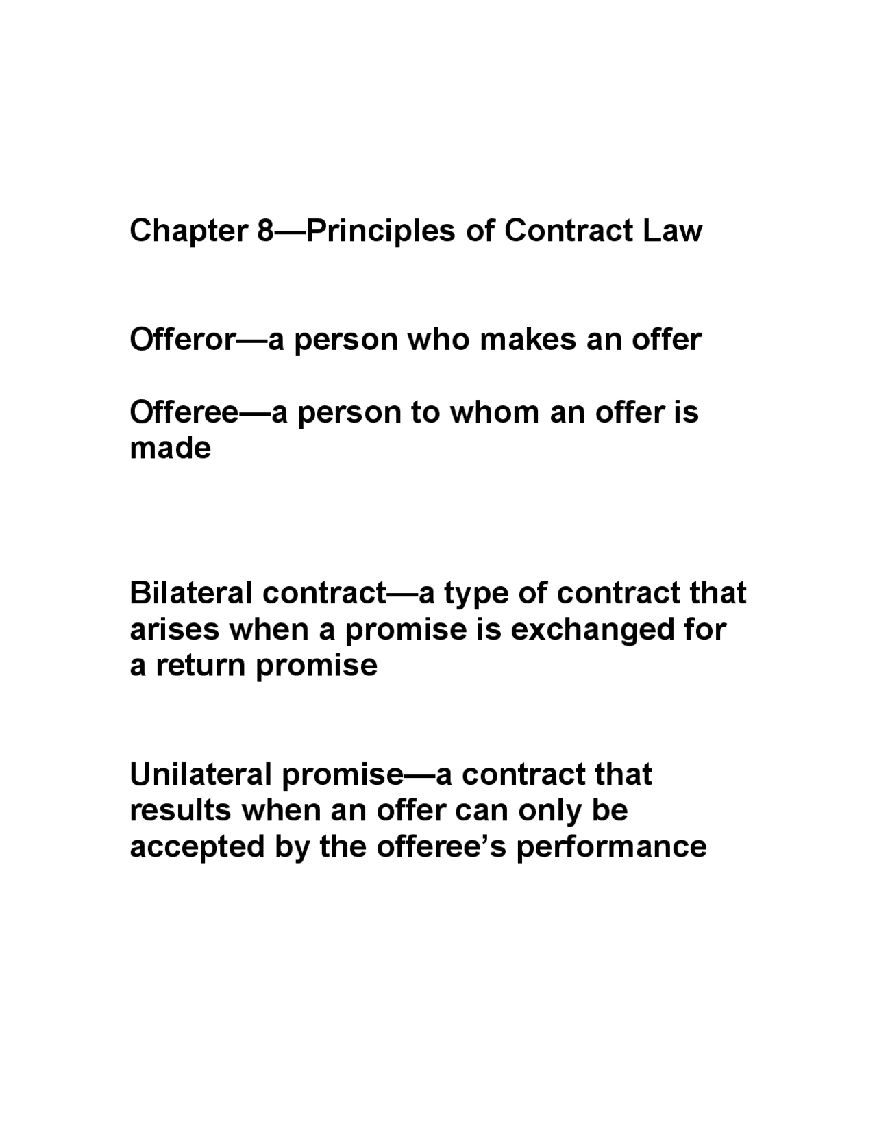 Principles of Contract Law: Offers, Acceptance, and Requirements ...