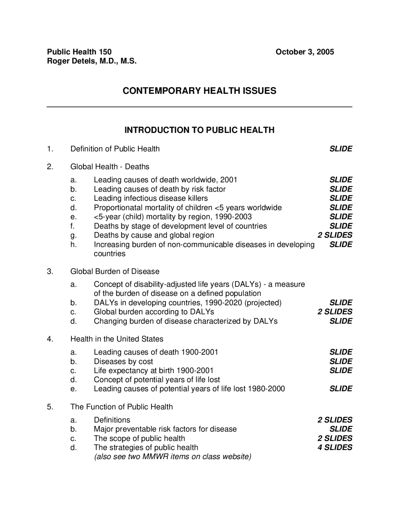 CONTEMPORARY HEALTH ISSUES | Study notes Public Health | Docsity
