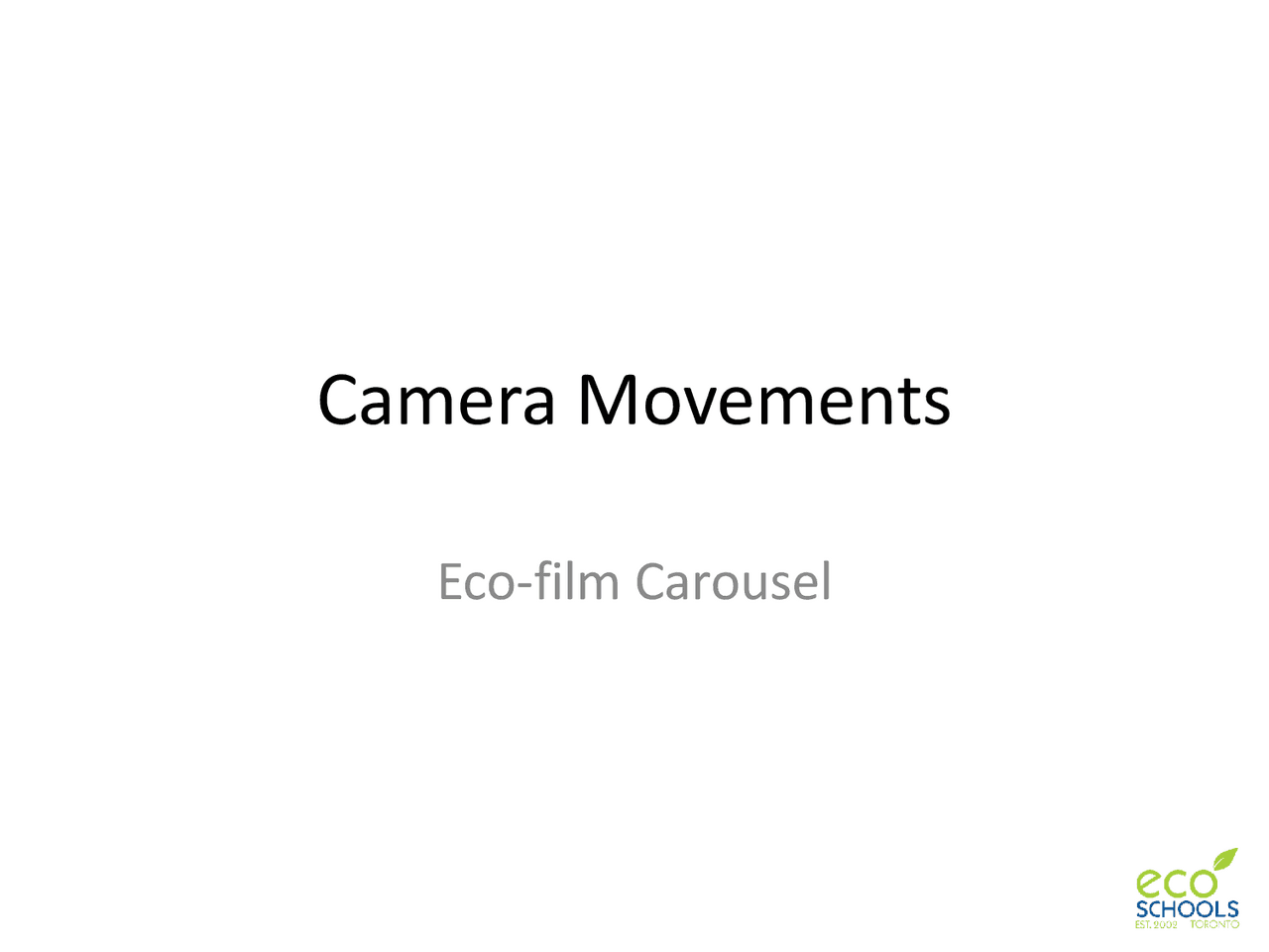 Camera Movementspdf Exercises Multimedia Applications Docsity