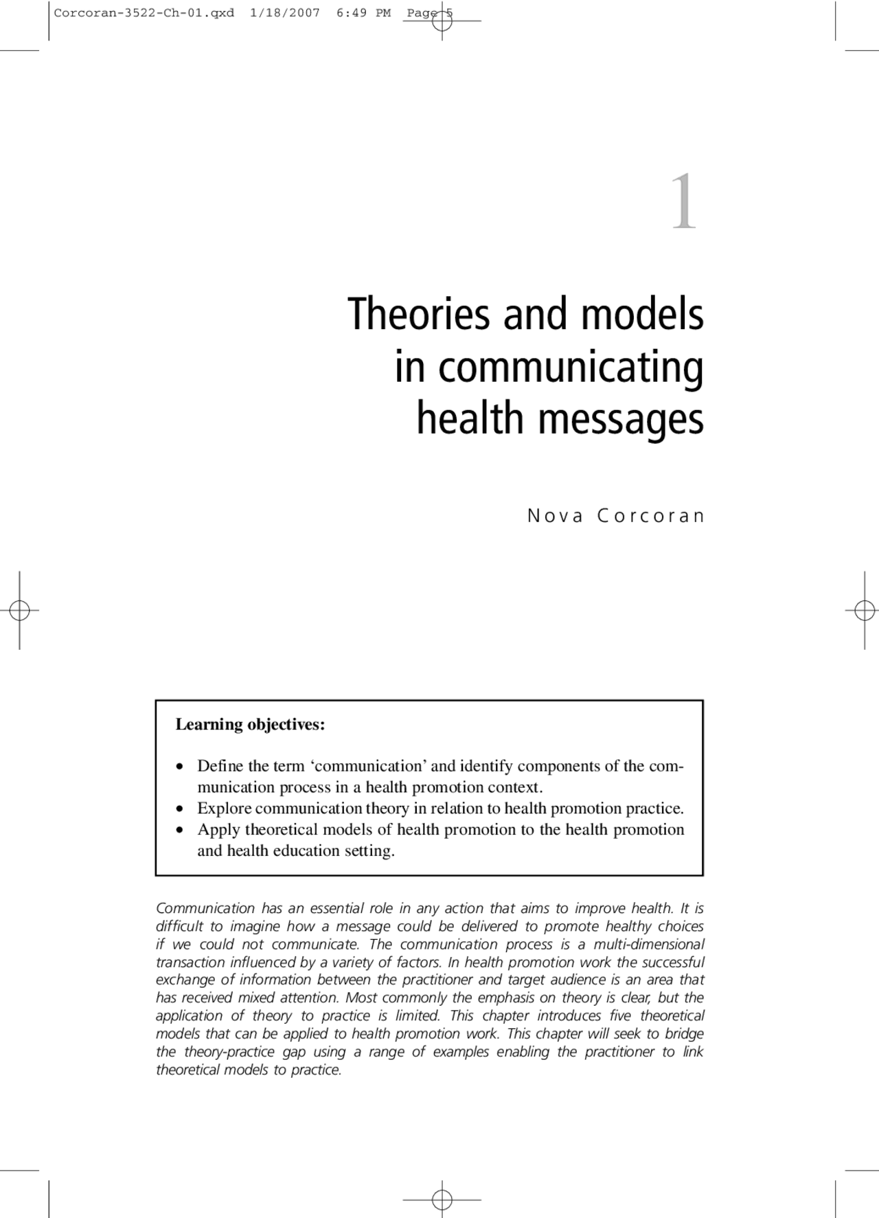 Theories and models in communicating health messages | Study notes ...
