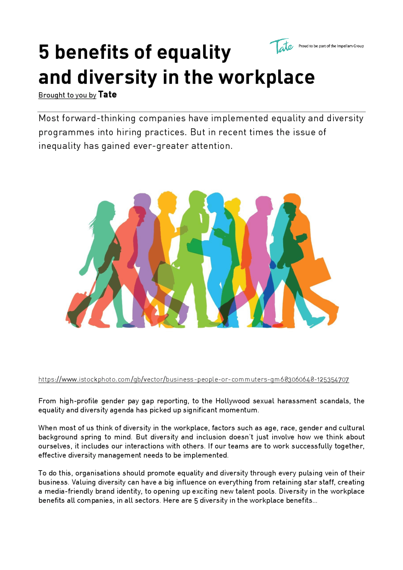 5 benefits of equality and diversity in the workplace | Schemes and ...