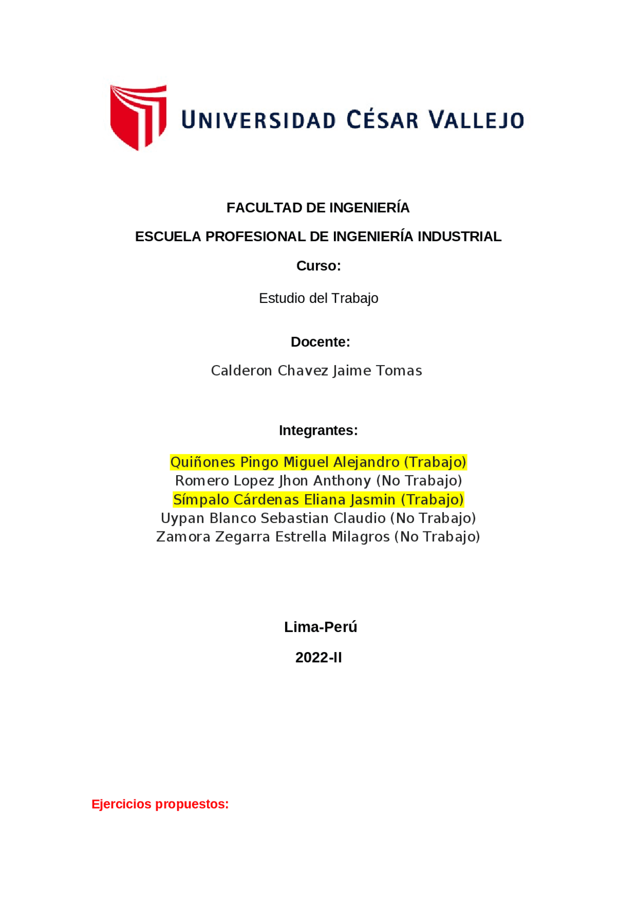 Informe de practica - practica calificado | Ejercicios de Matemáticas | Docsity