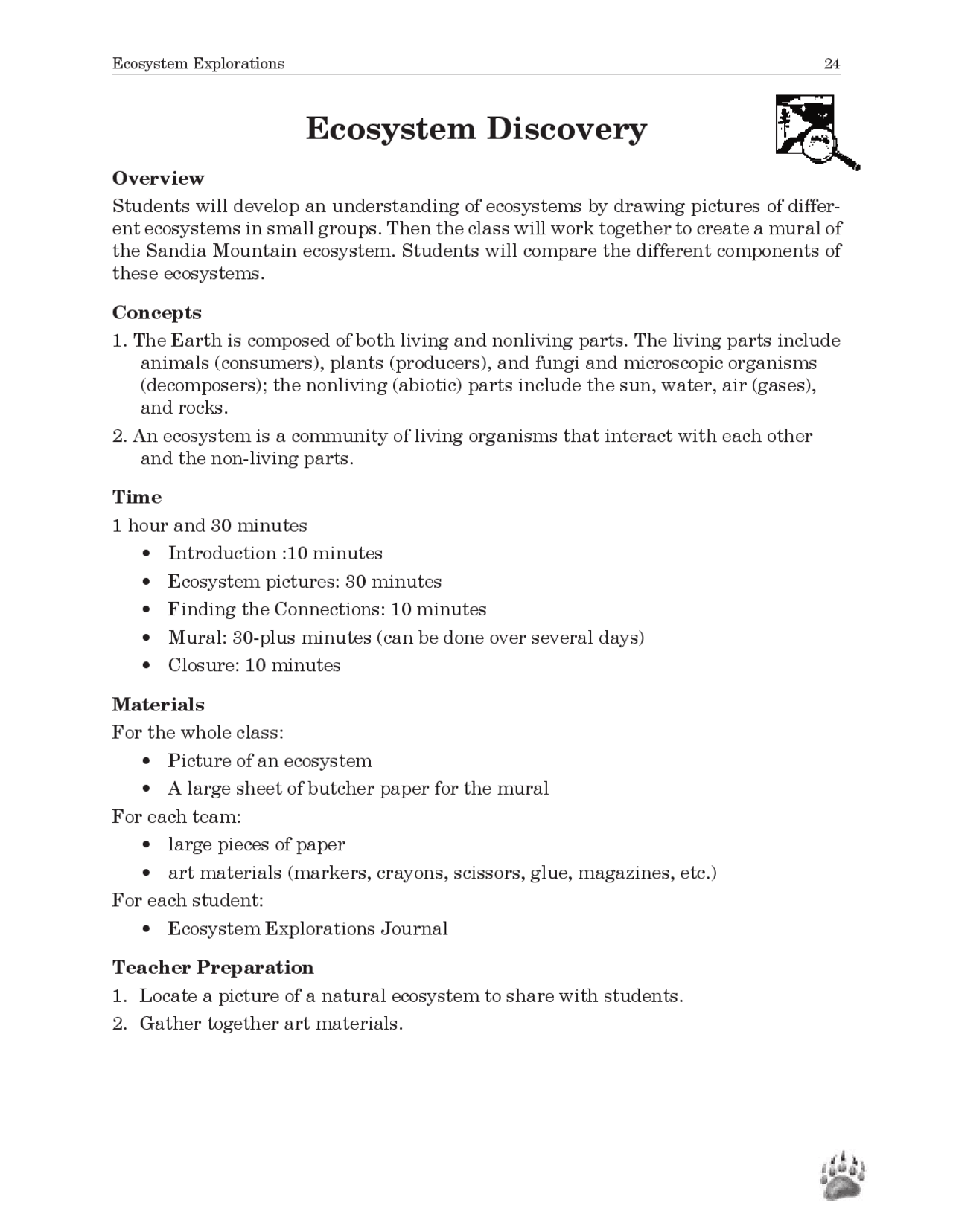 Ecosystem Discovery.p65 | Exams Art | Docsity