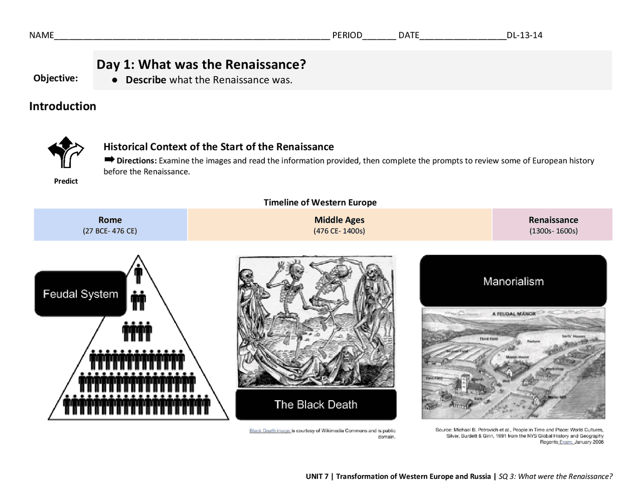 Day 1 What Was The Renaissance Lecture Notes Art Docsity