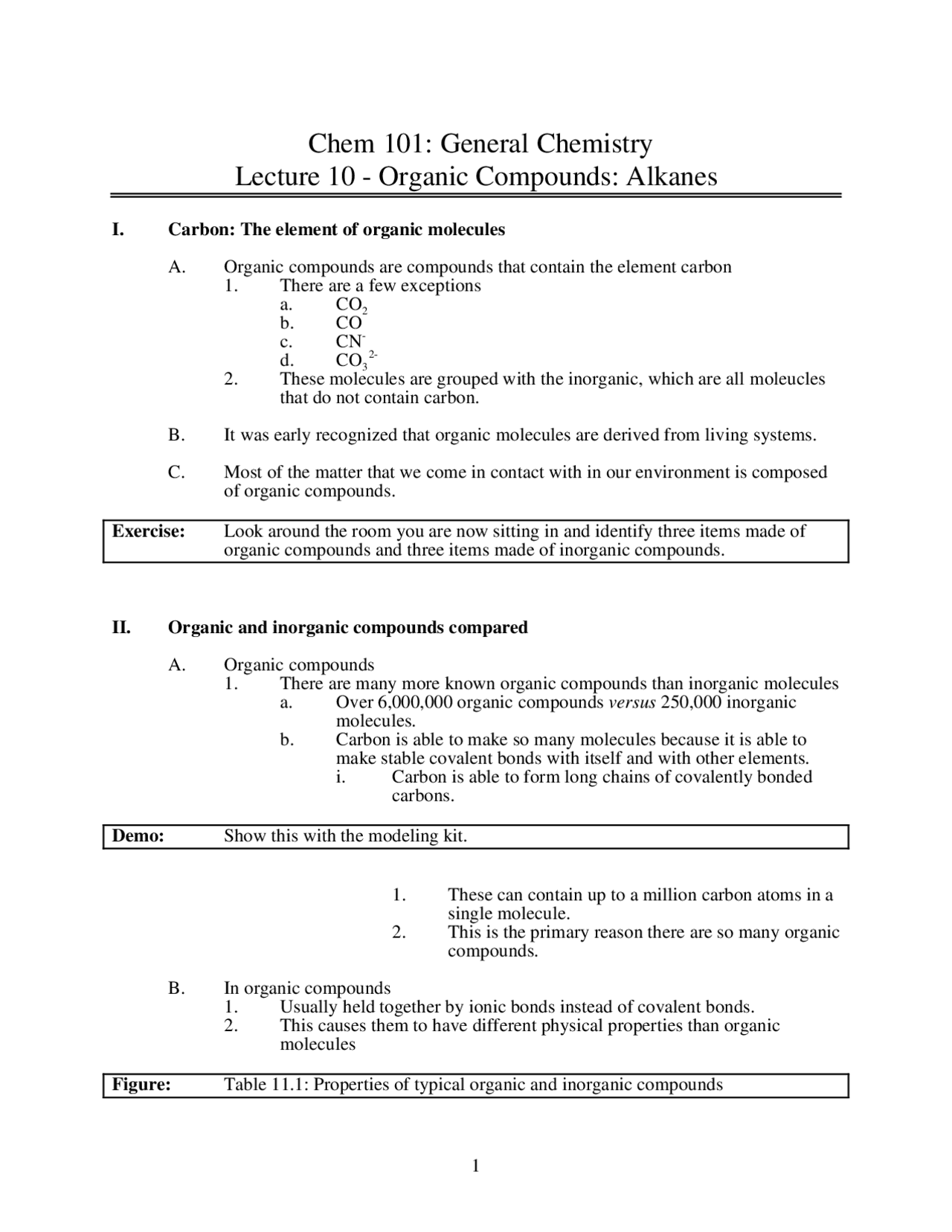 Chem 101: General Chemistry Lecture 10 | Lecture notes Chemistry | Docsity