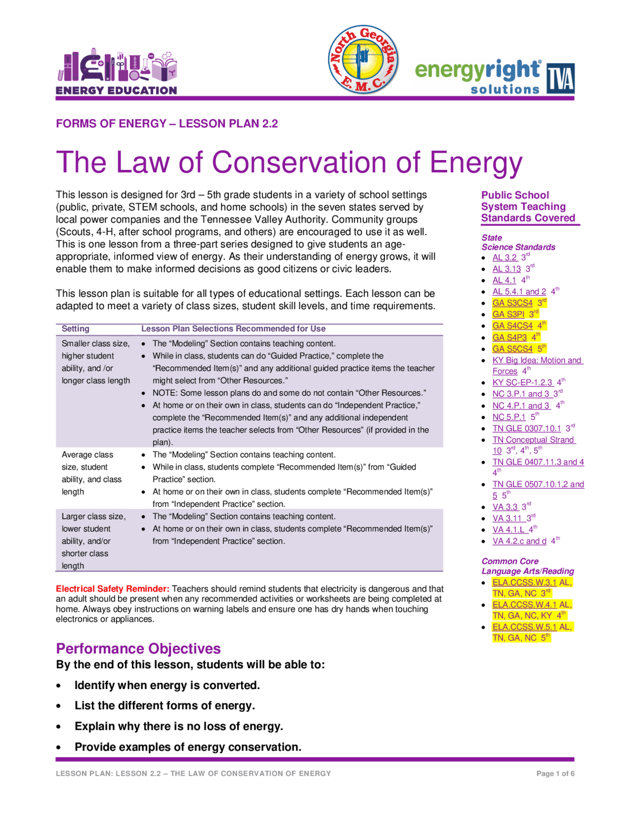 The Law of Conservation of Energy | Lecture notes Law | Docsity