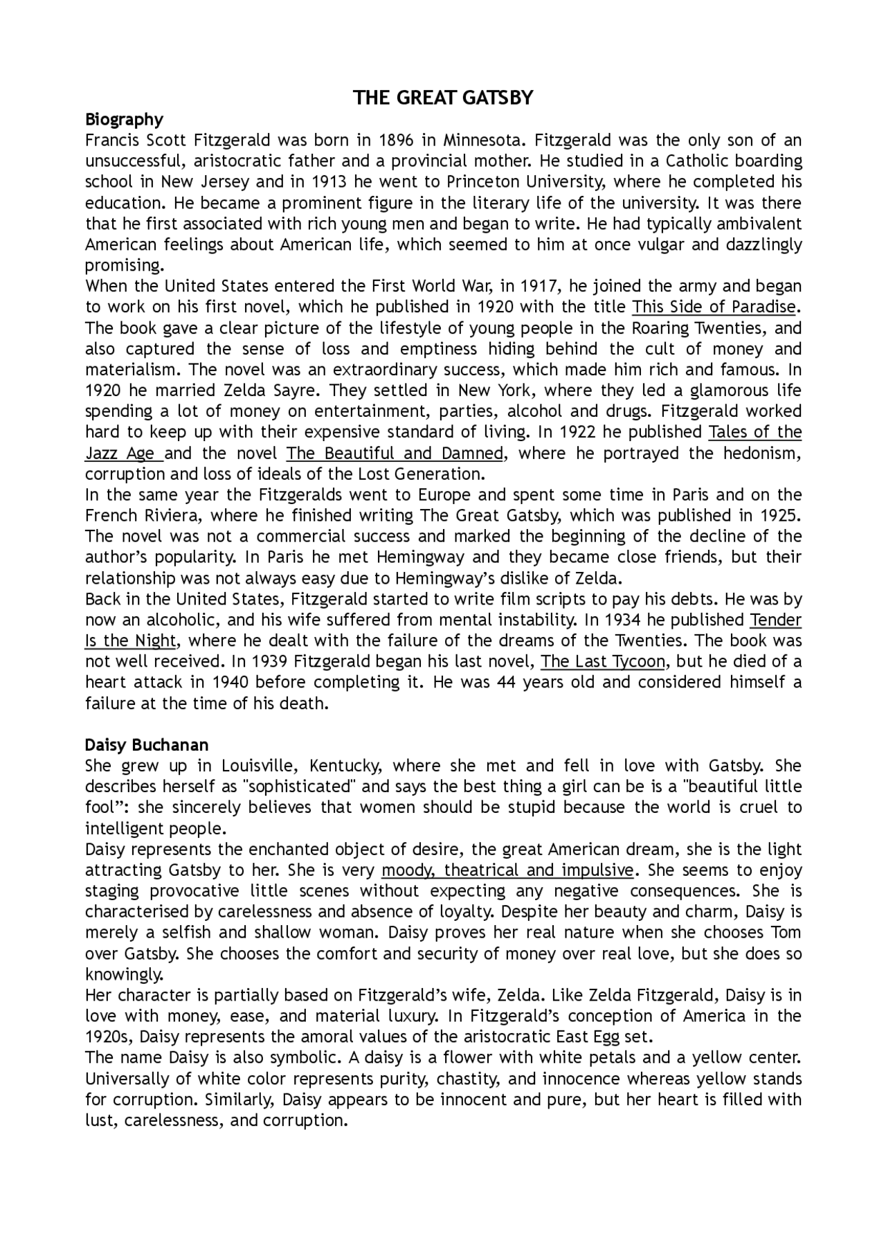 The Great Gatsby - Il Grande Gatsby (Francis Scott Fitzgerald ...