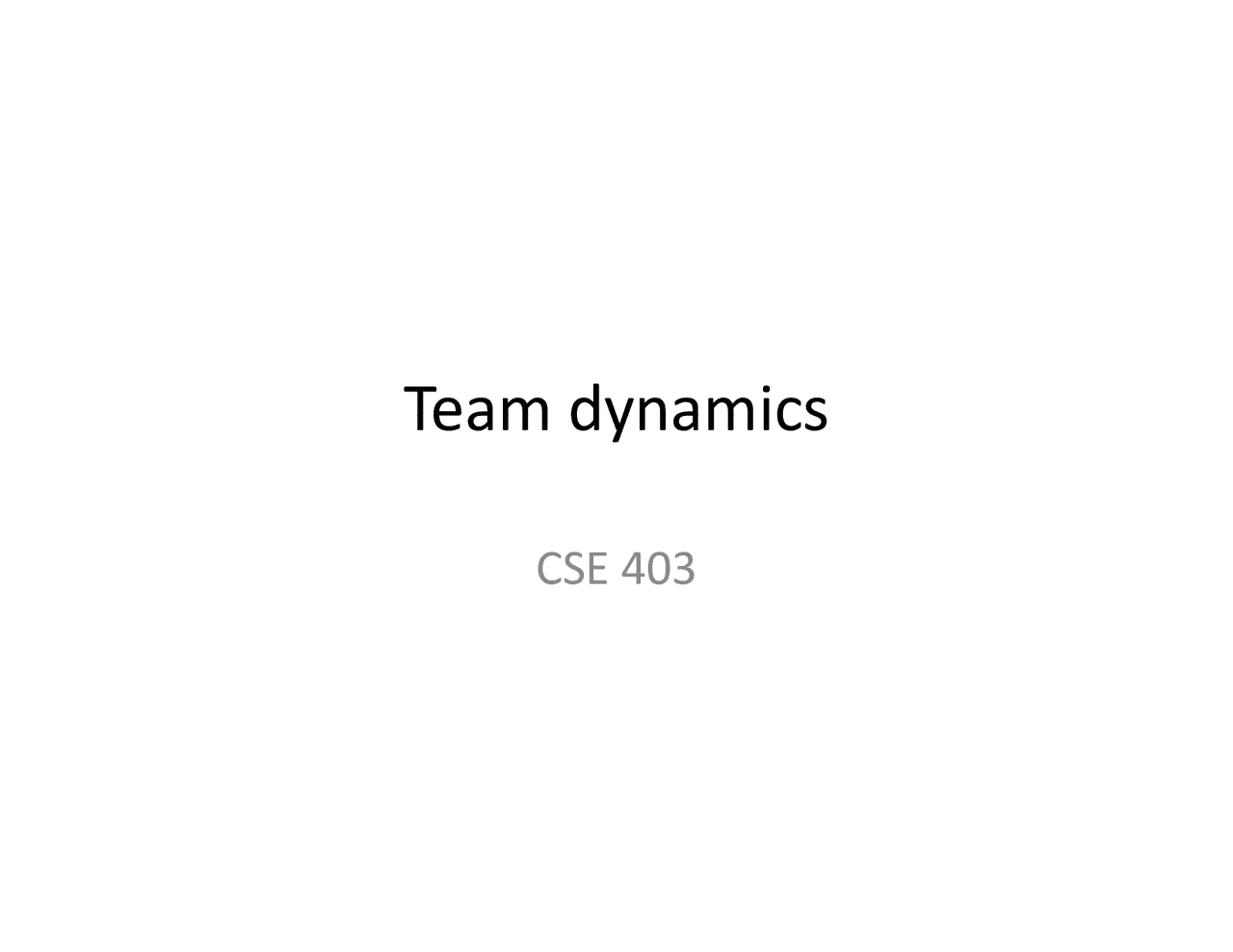 Team dynamics | Study notes Dynamics | Docsity