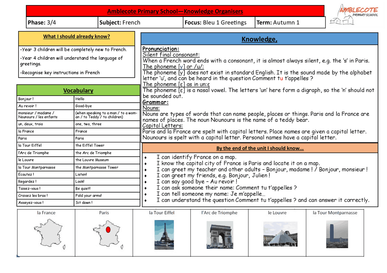 Knowledge, | Study notes French | Docsity