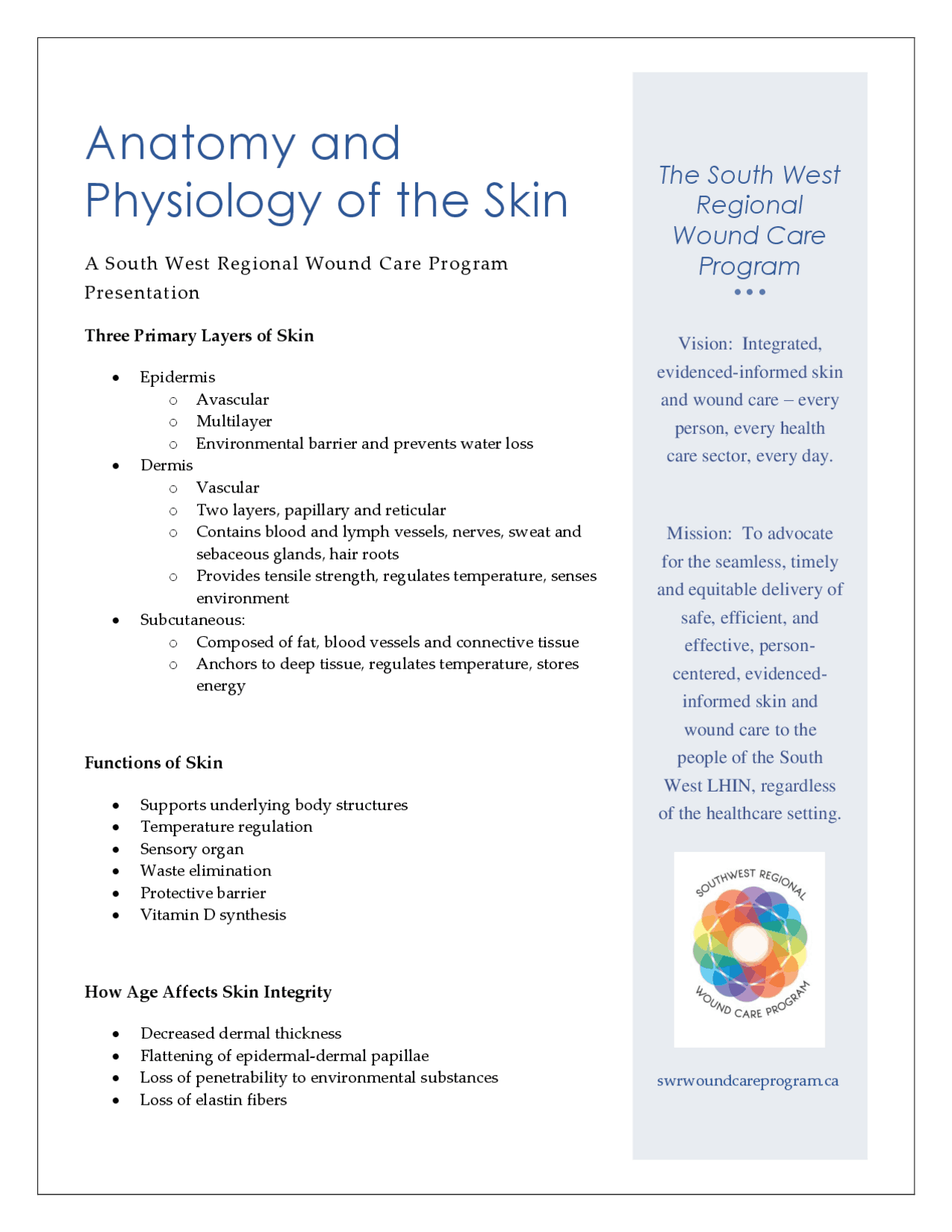 Anatomy and Physiology of the Skin | Study notes Anatomy | Docsity