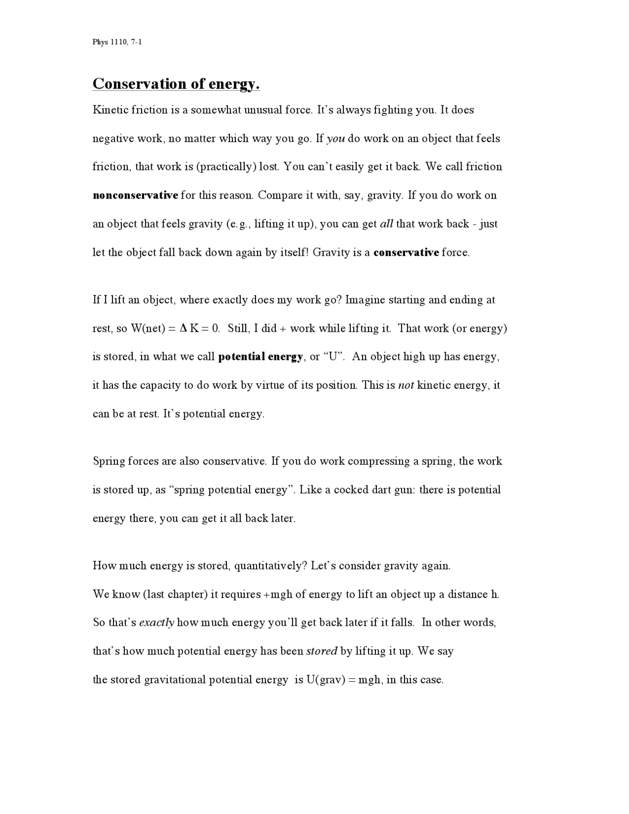 Conservation Of Energy Schemes And Mind Maps Physics Docsity