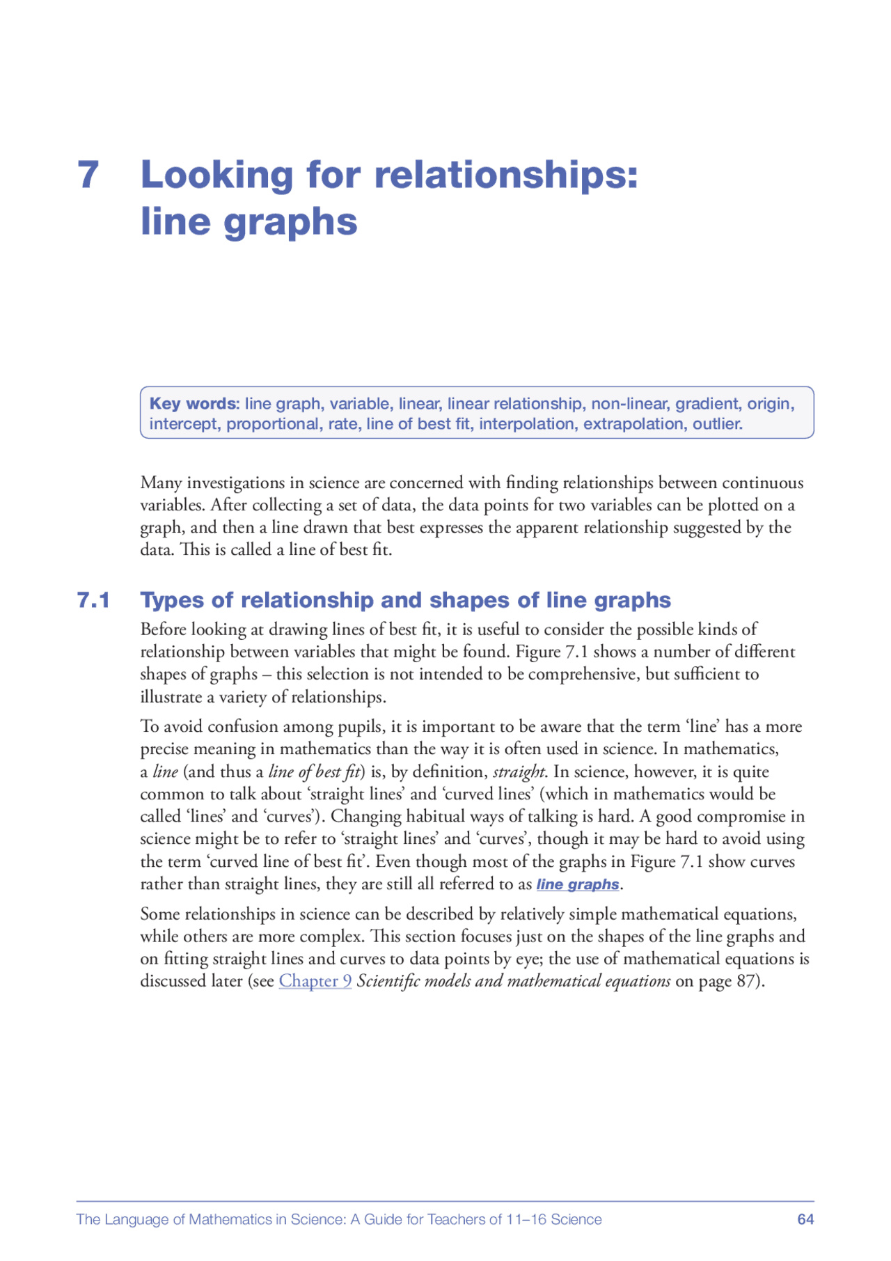 7 Looking for relationships: line graphs | Study notes Mathematics ...