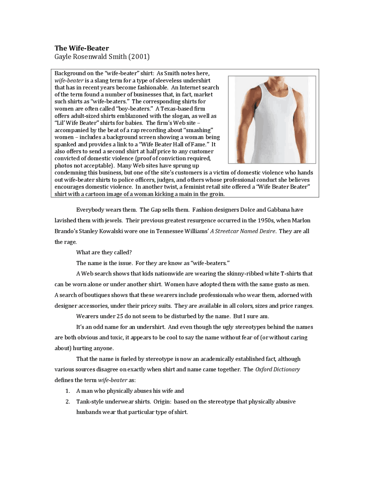 The Wife-Beater Gayle Rosenwald Smith (2001) | Schemes and Mind Maps ...