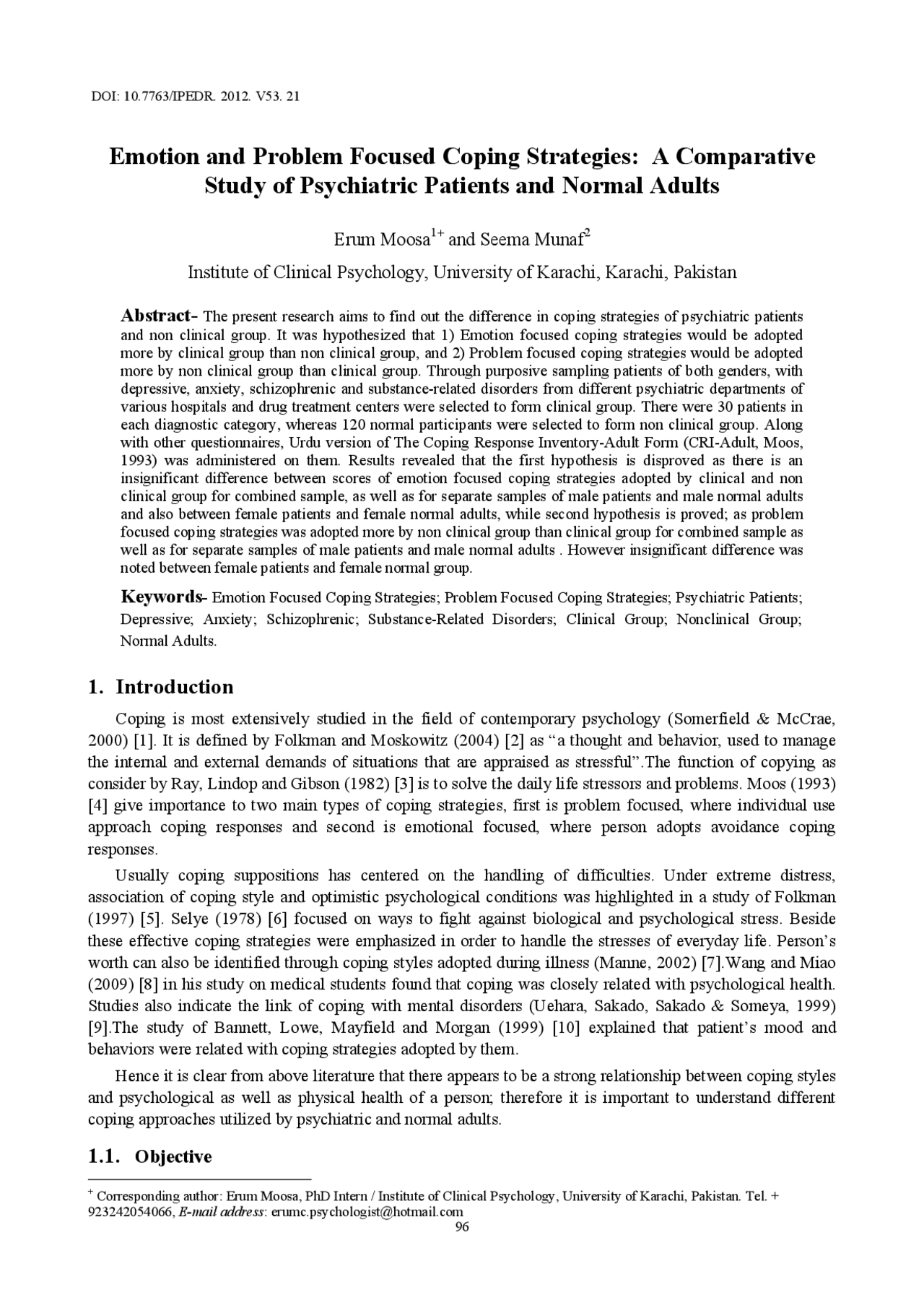 Emotion and Problem Focused Coping Strategies | Study notes History ...