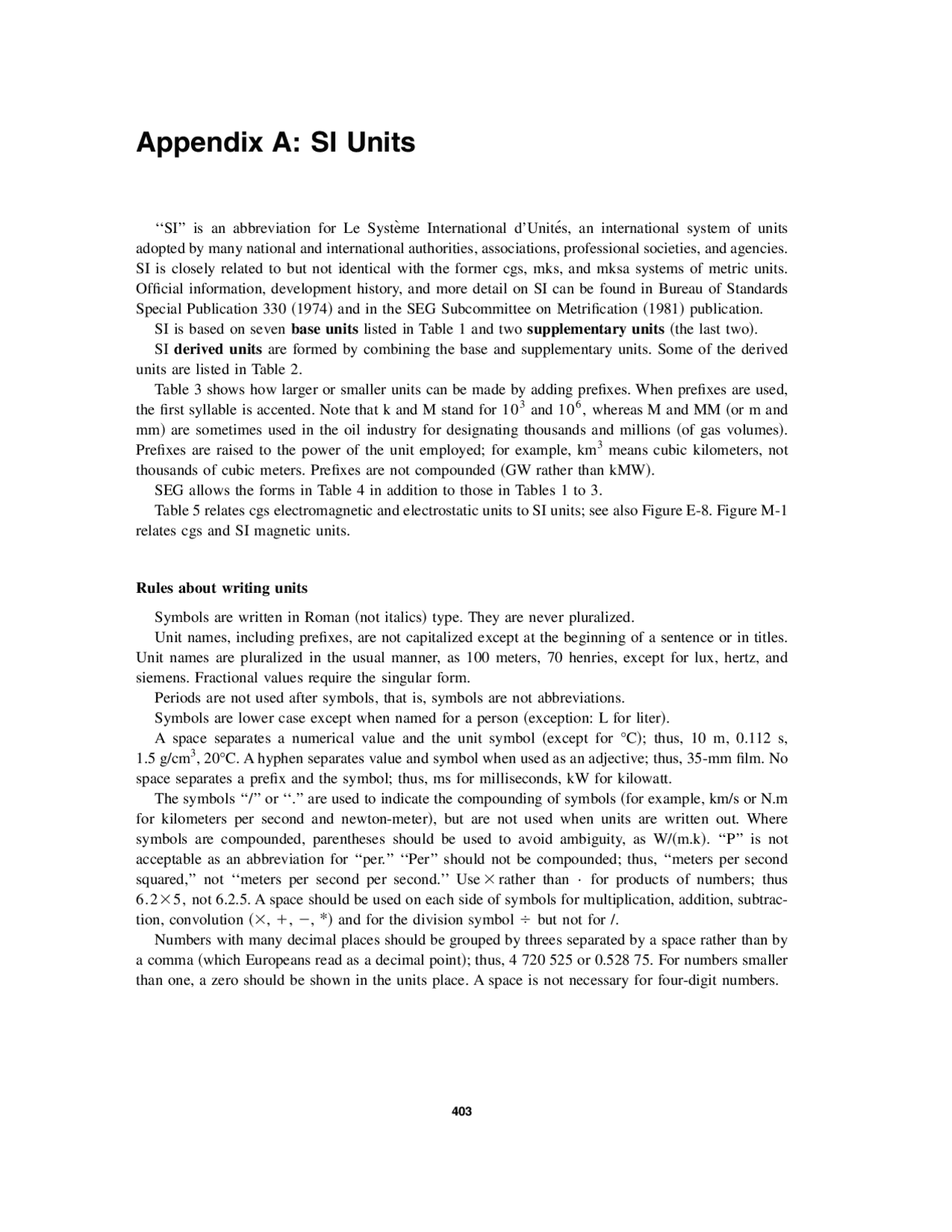 Appendix A: SI Units | Study notes History | Docsity