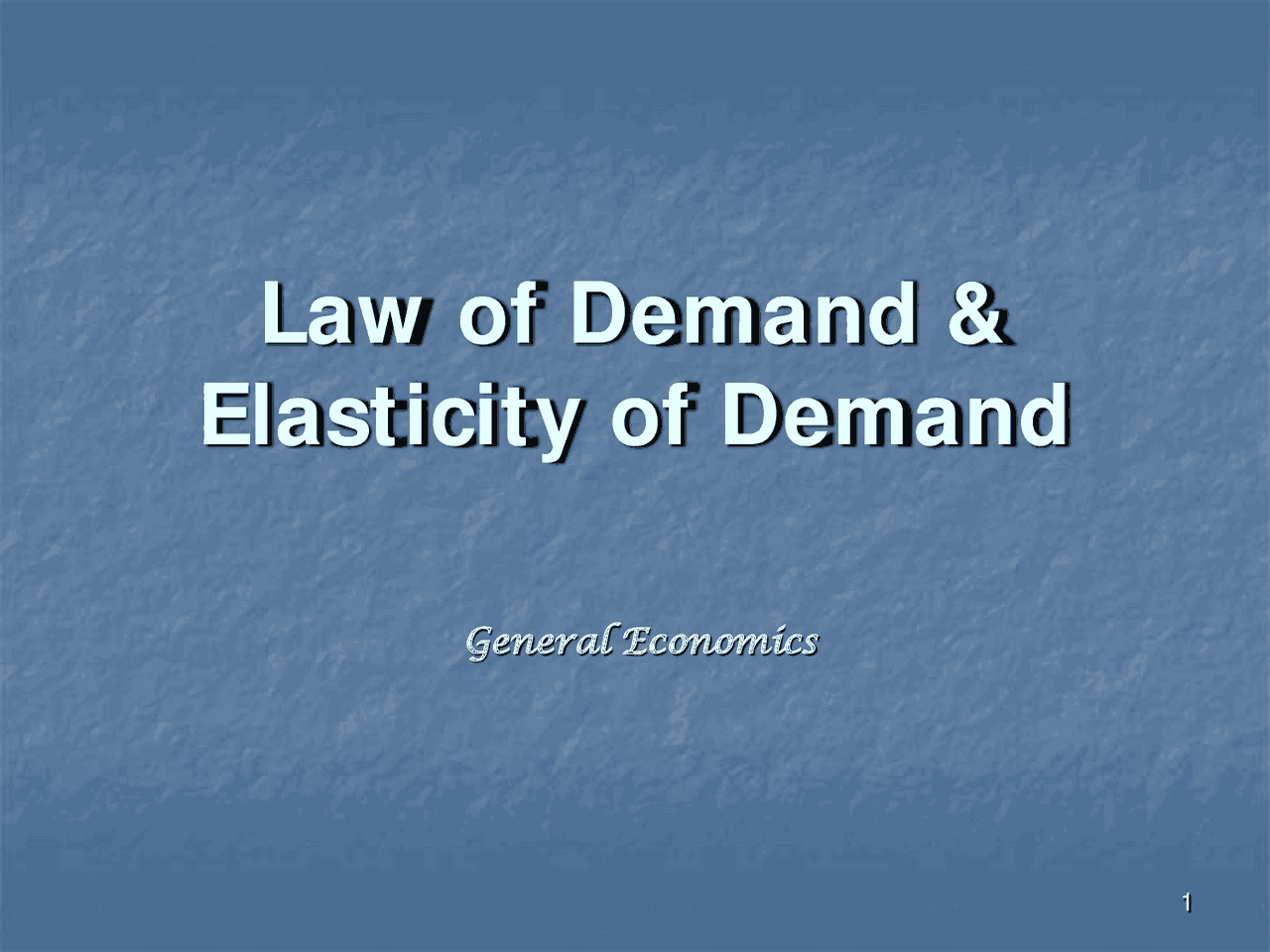 Law Of Demand And Elasticity Of Demand Lecture Notes Law Docsity