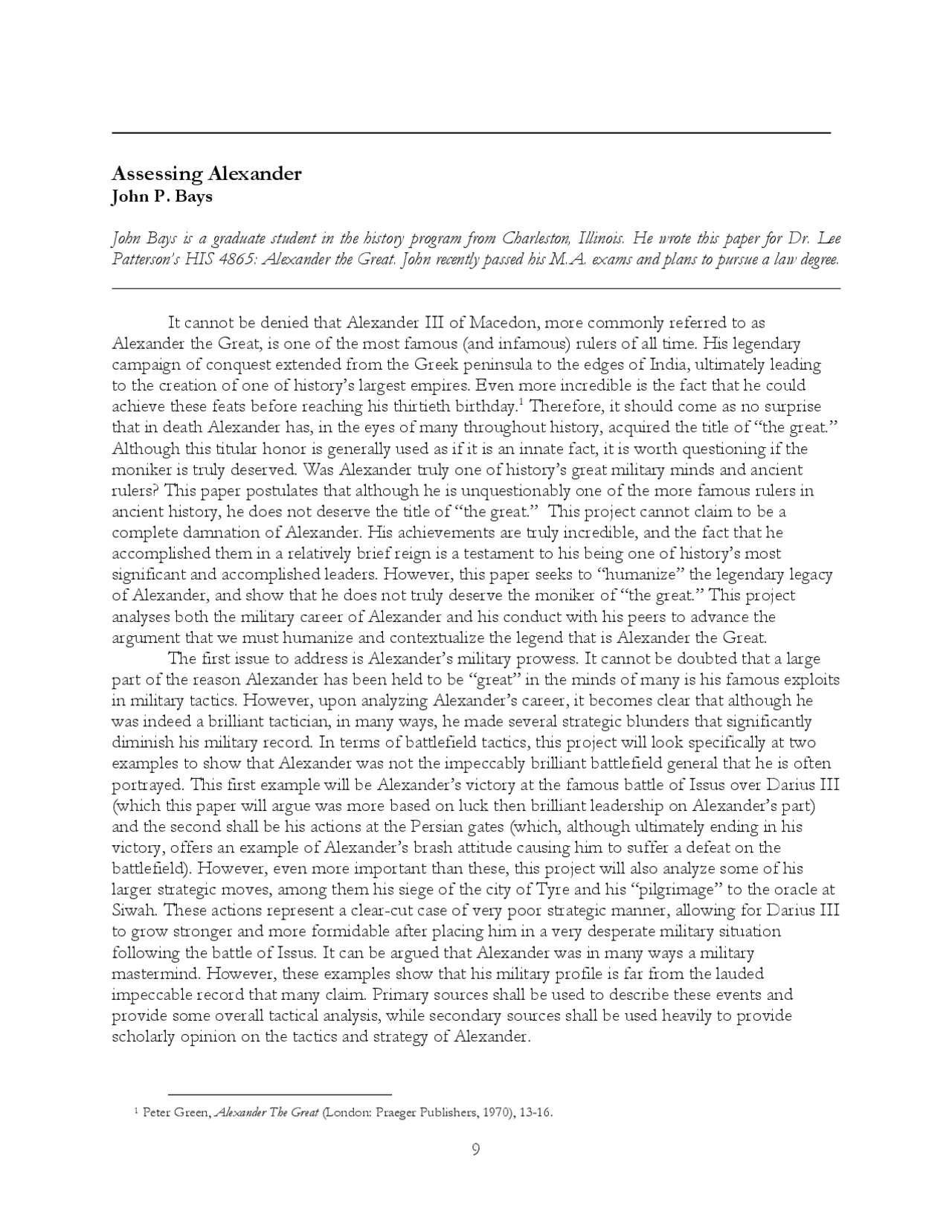 Alexander the Great: A Closer Look at His Tactical Blunders and ...