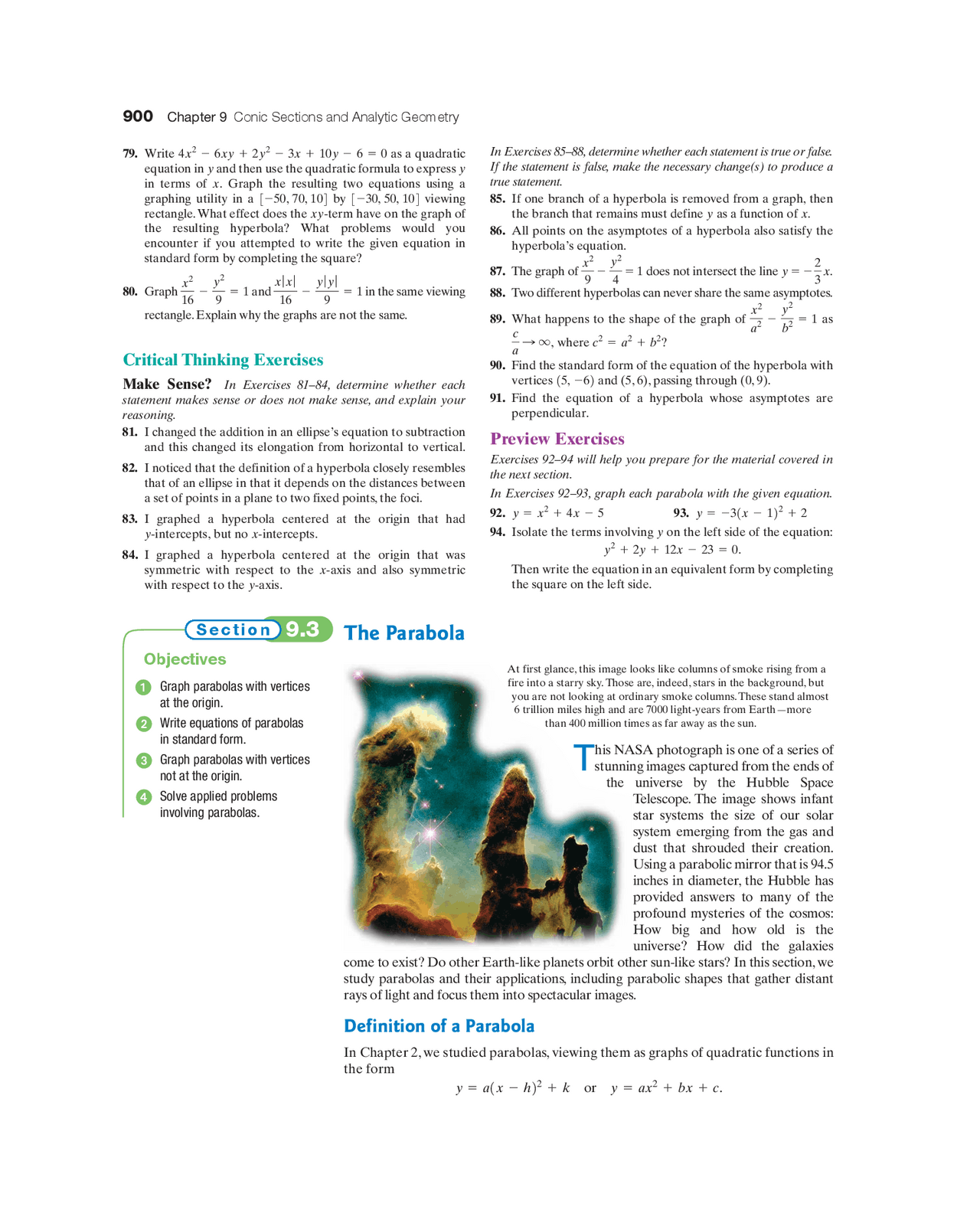 93 The Parabola Summaries Geometry Docsity