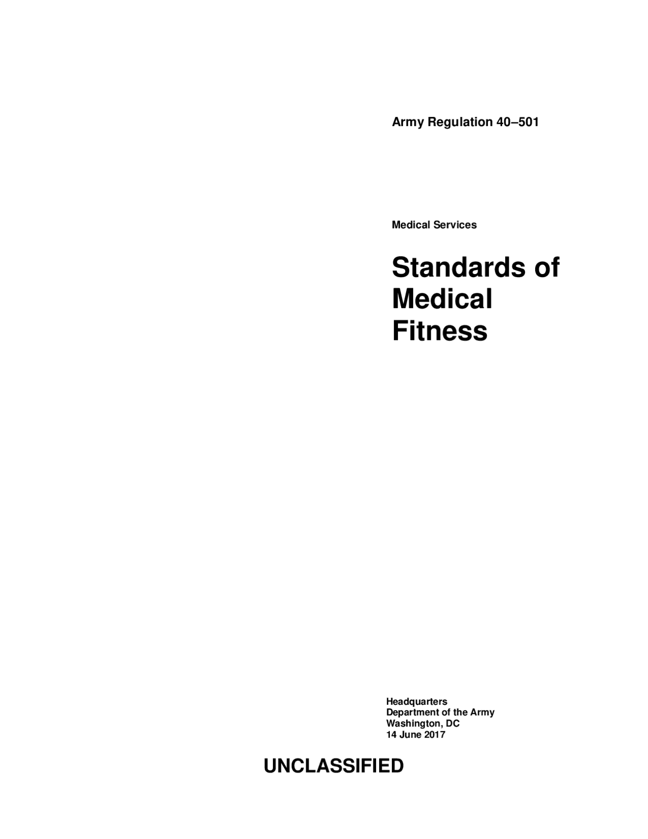 Standards of Medical Fitness | Army Regulation 40–501 | Lecture notes ...