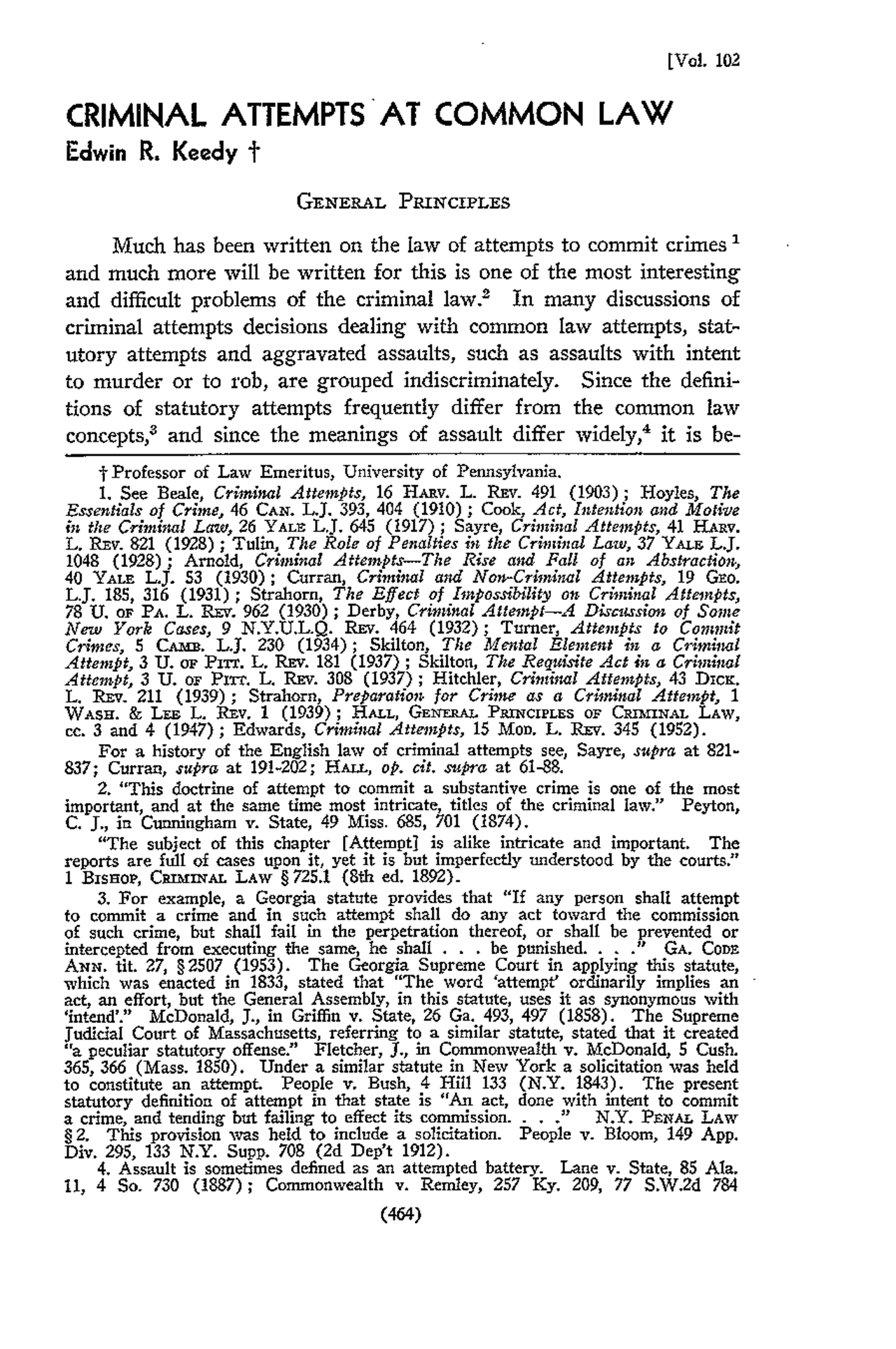 Criminal Attempts At Common Law Summaries Law Docsity