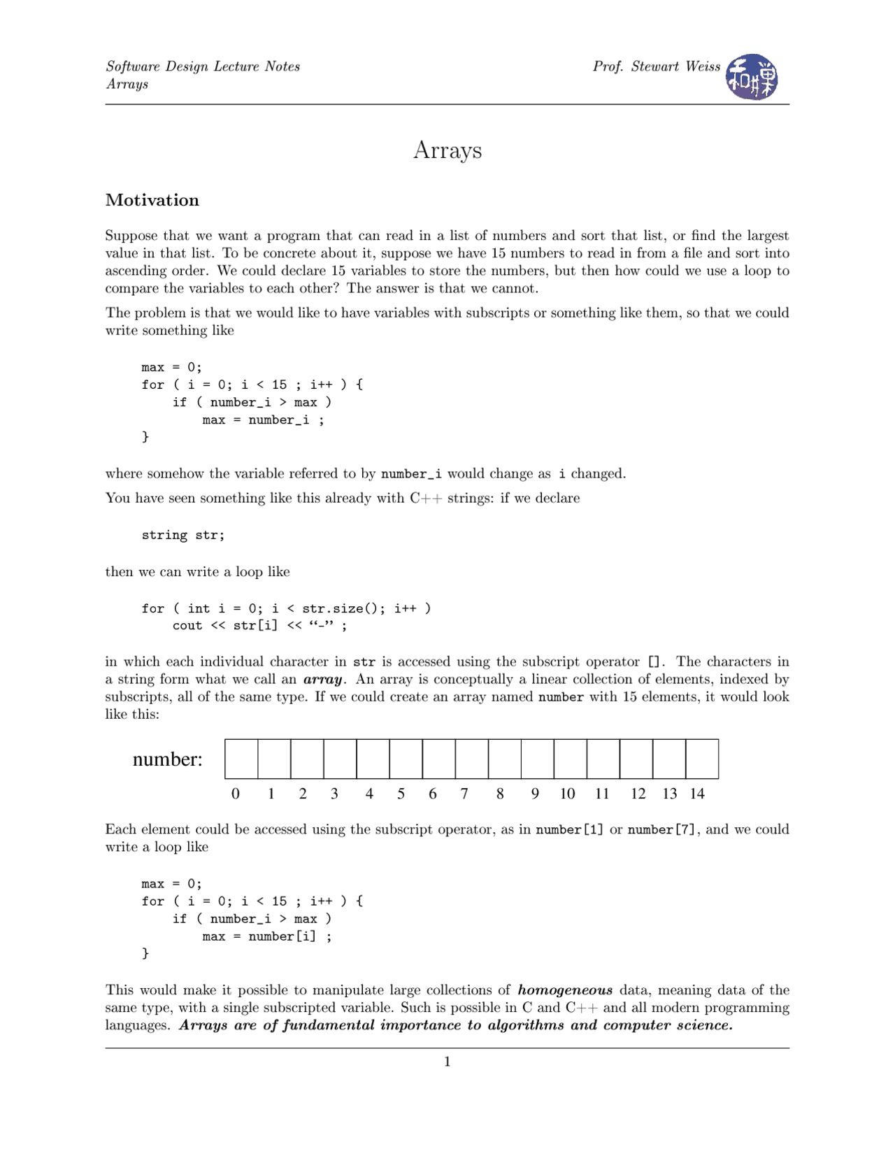 Arrays in C++: Declaration, Initialization, and Manipulation | Schemes and Mind Maps Computer ...