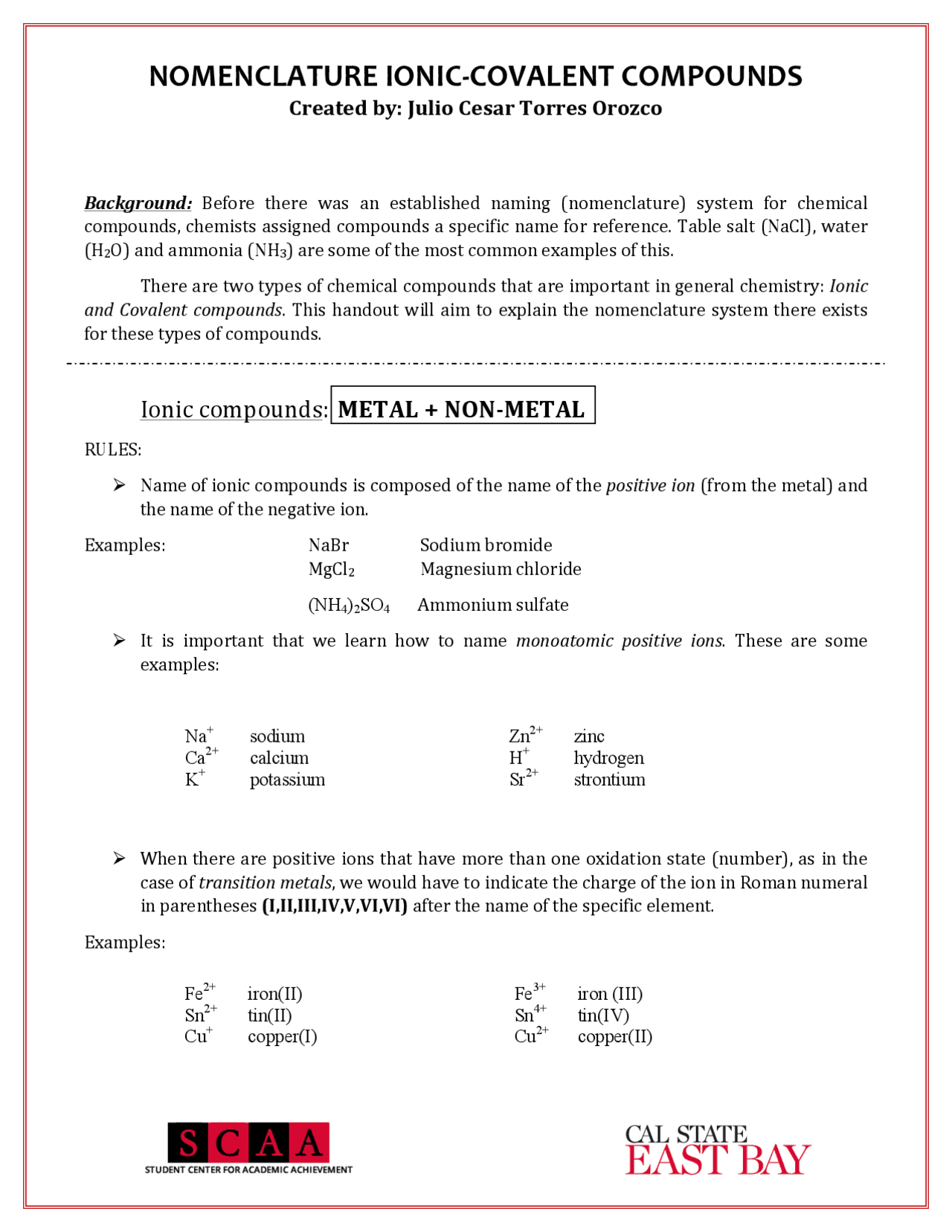 Nomenclature of Ionic-Covalent Compounds: Rules and Examples | Lecture ...