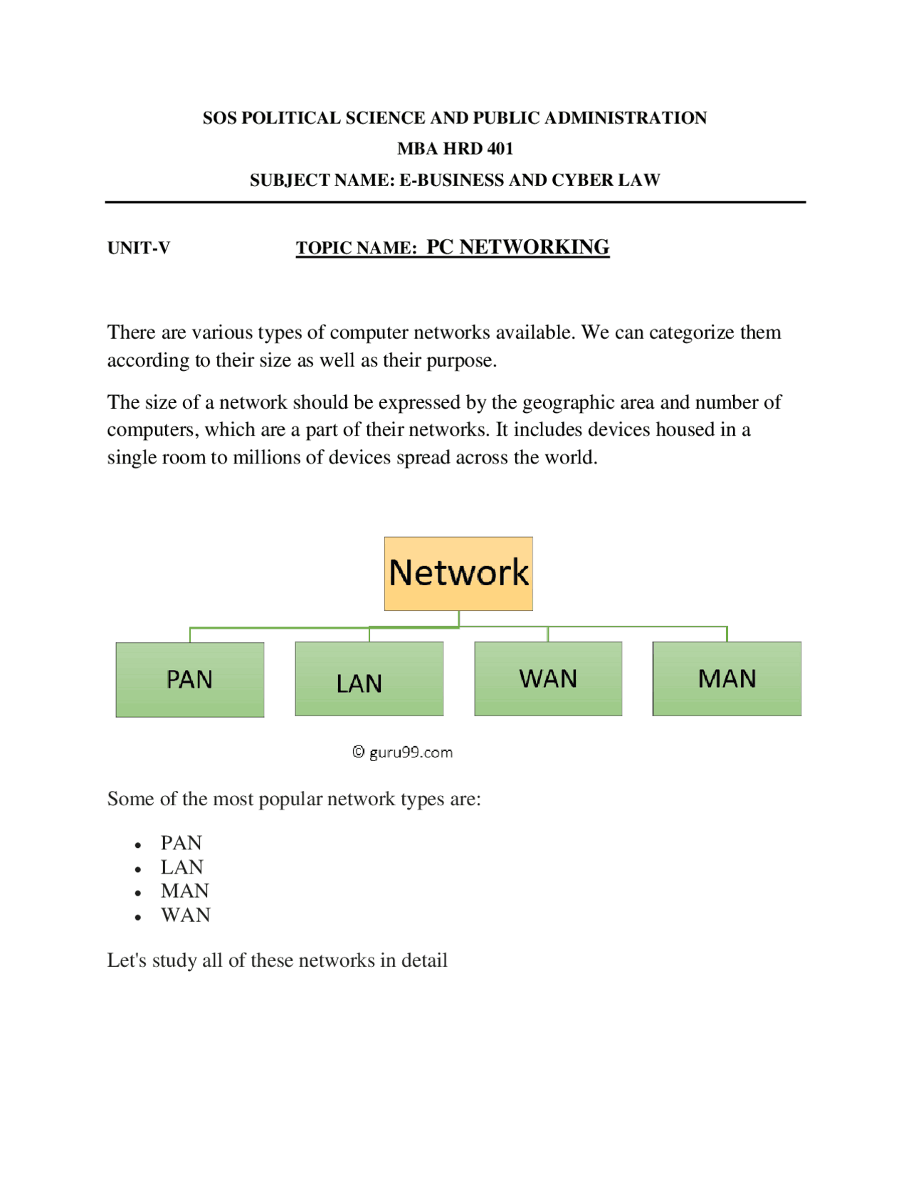 There Are Various Types Of Computer Networks Available We