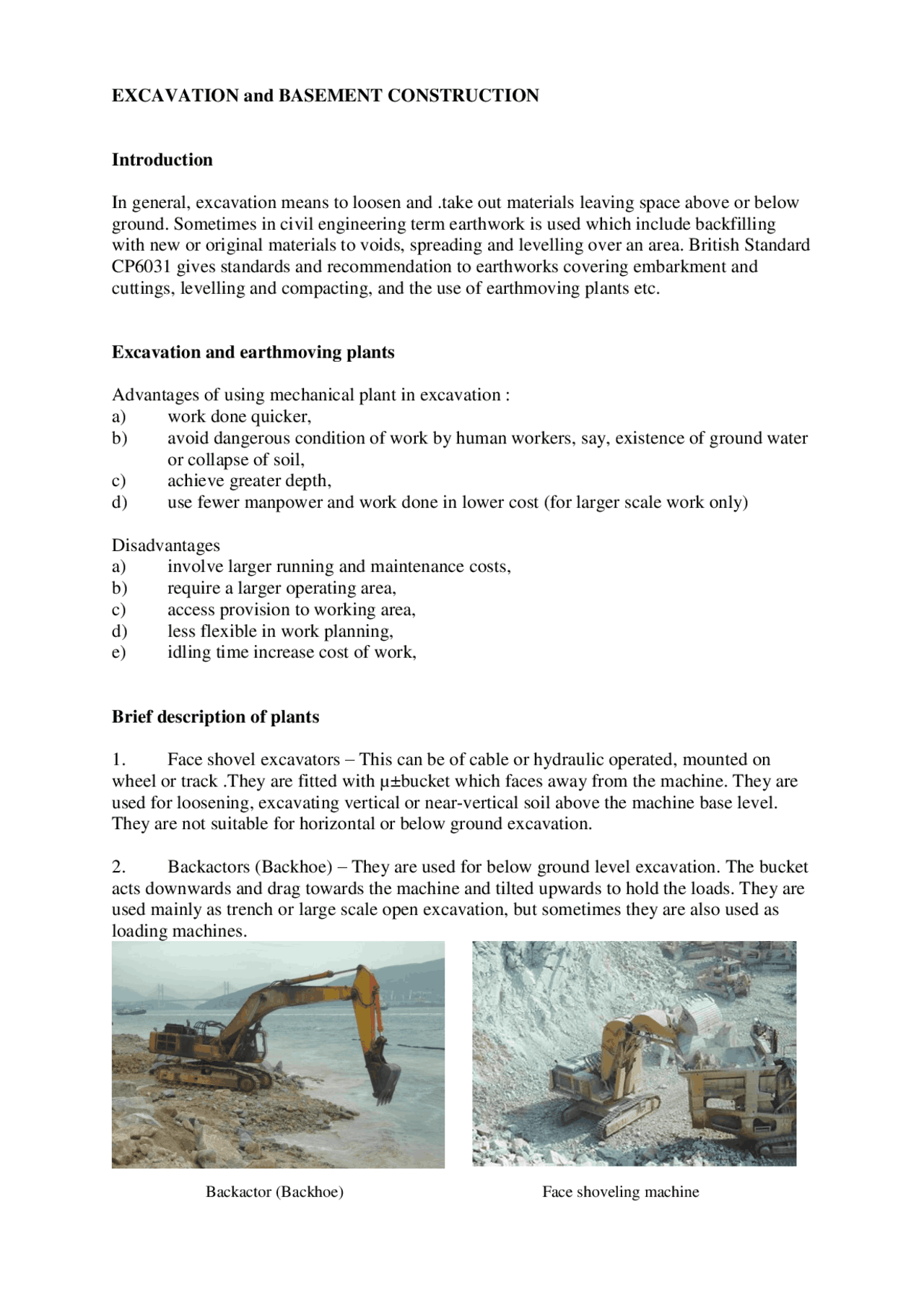 Excavation And Basement Construction Schemes And Mind Maps