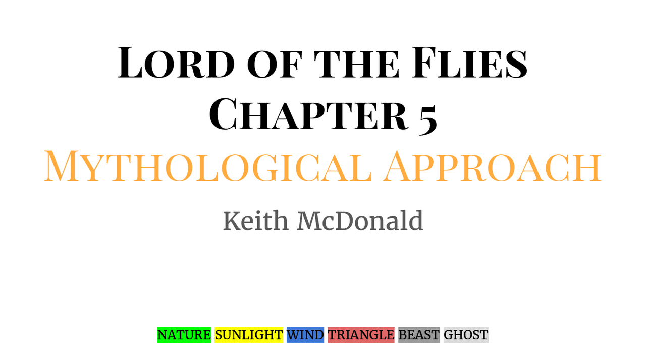 Lord of the Flies Chapter 5 Mythological Approach | Slides Business ...