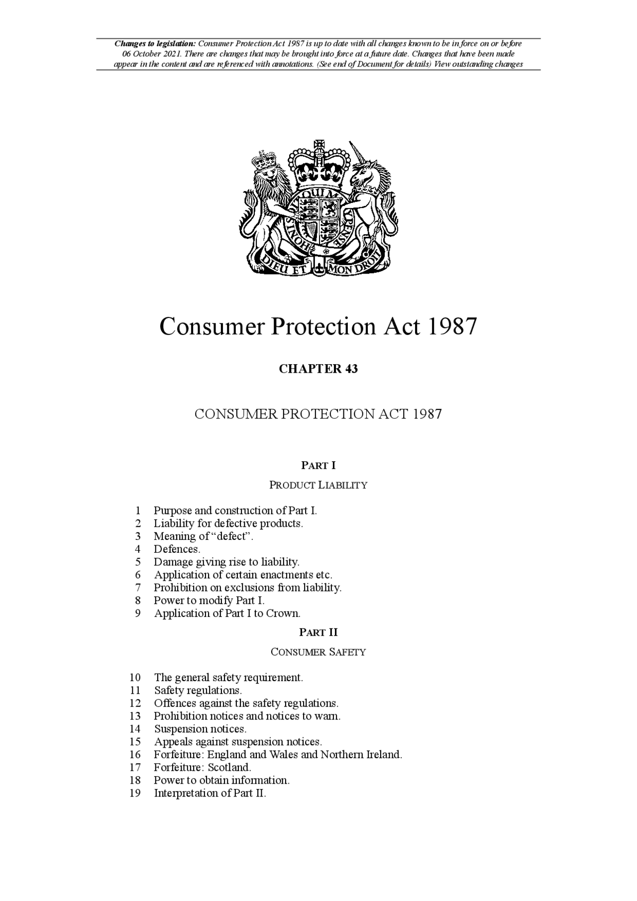 Consumer Protection Act 1987: Changes and Updates | Schemes and Mind ...