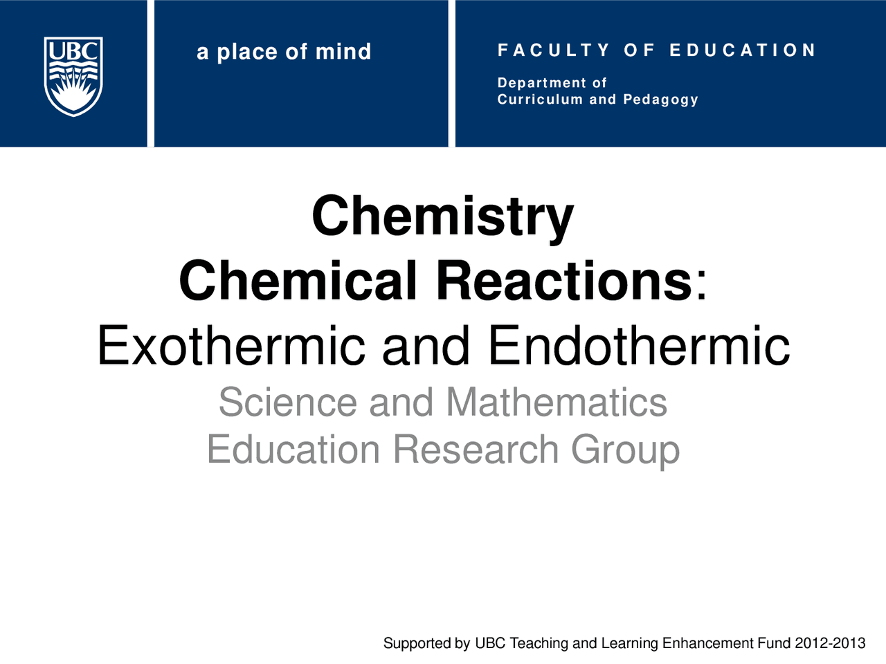Chemistry Chemical Reactions: Exothermic and Endothermic | Lecture ...