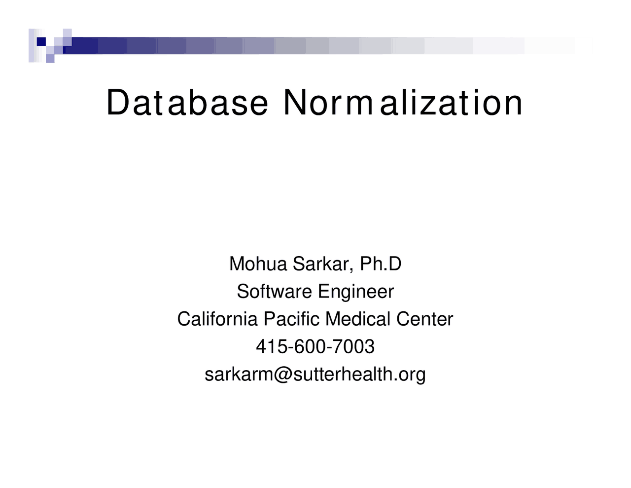 Normalization.pdf | Study notes Business | Docsity