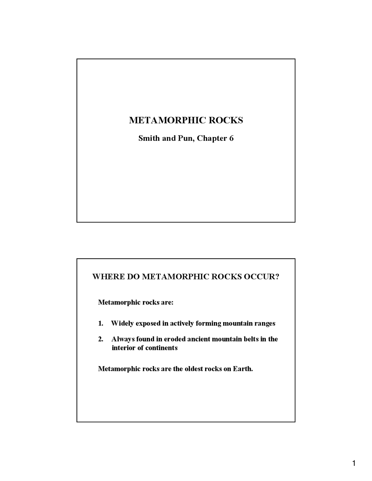 METAMORPHIC ROCKS | Study Guides, Projects, Research Geology - Docsity