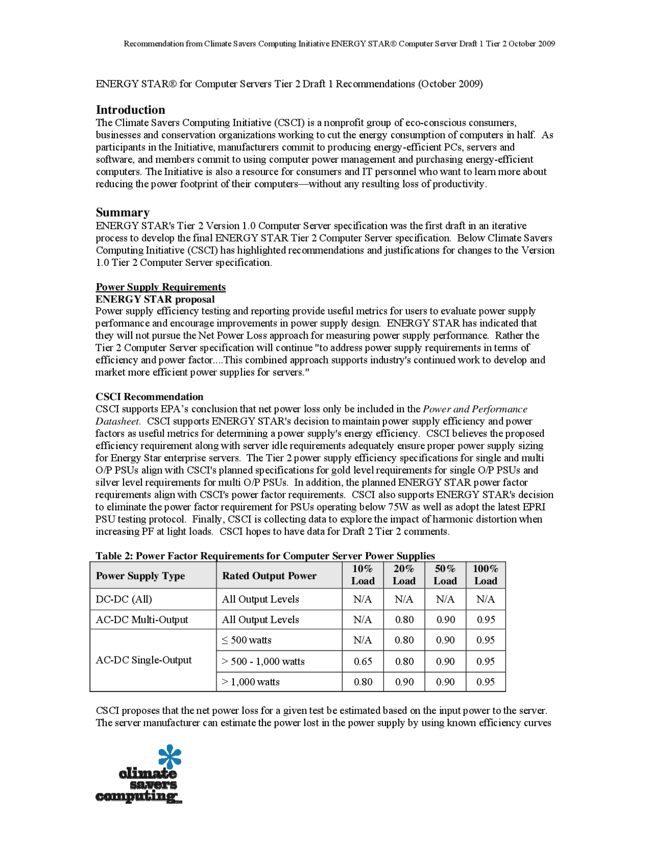 Csci Energy Star Tier 2 Preliminary Draft For Computer Slides Computer Fundamentals Docsity