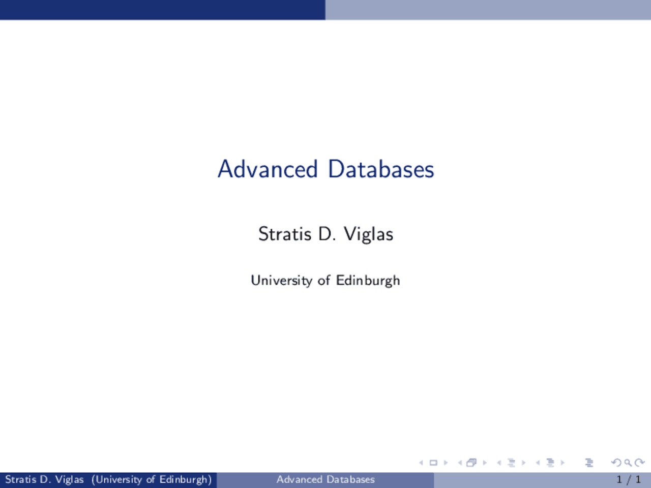 Advanced Databases | Study notes Algebra - Docsity