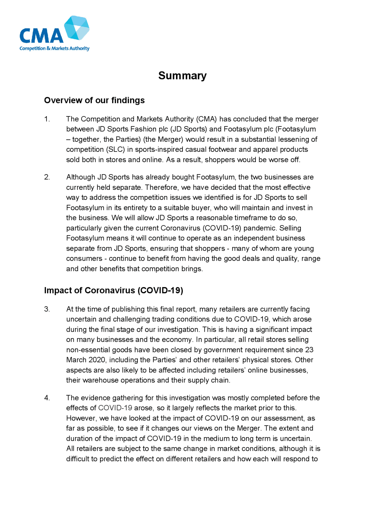 Summary of final report | Study notes Business | Docsity