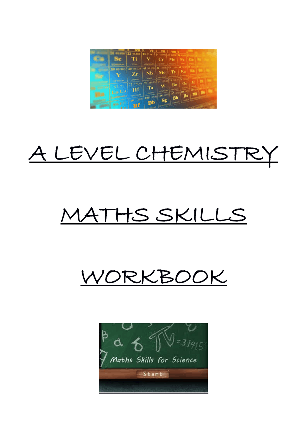 A Level Chemistry Maths Skills Workbook Lecture Notes Chemistry Docsity