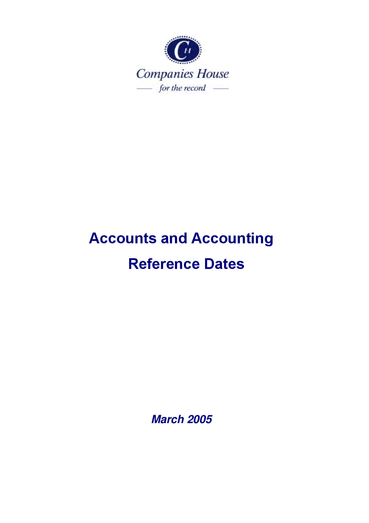 Accounts and Accounting Reference Dates | Study notes Accounting | Docsity