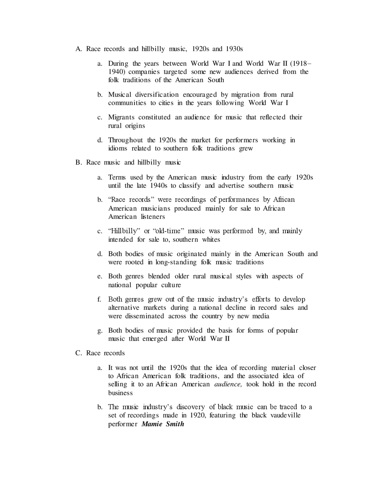 Musical Diversification: Race Records & Hillbilly Music in the 1920s ...