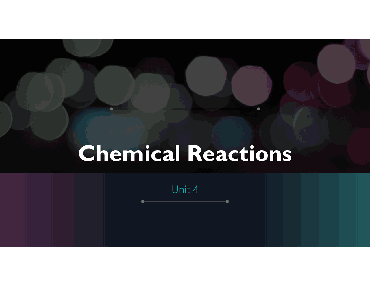 Unit 4 -- Chemical Reactions | Slides Chemistry | Docsity