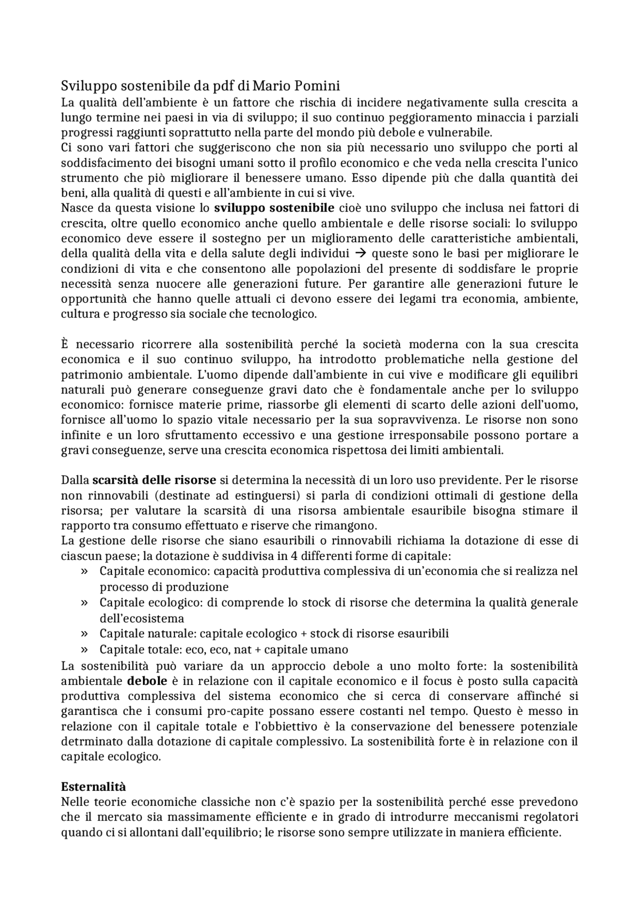 Riassunto Pdf Sviluppo Sostenibile Schemi E Mappe Concettuali Di