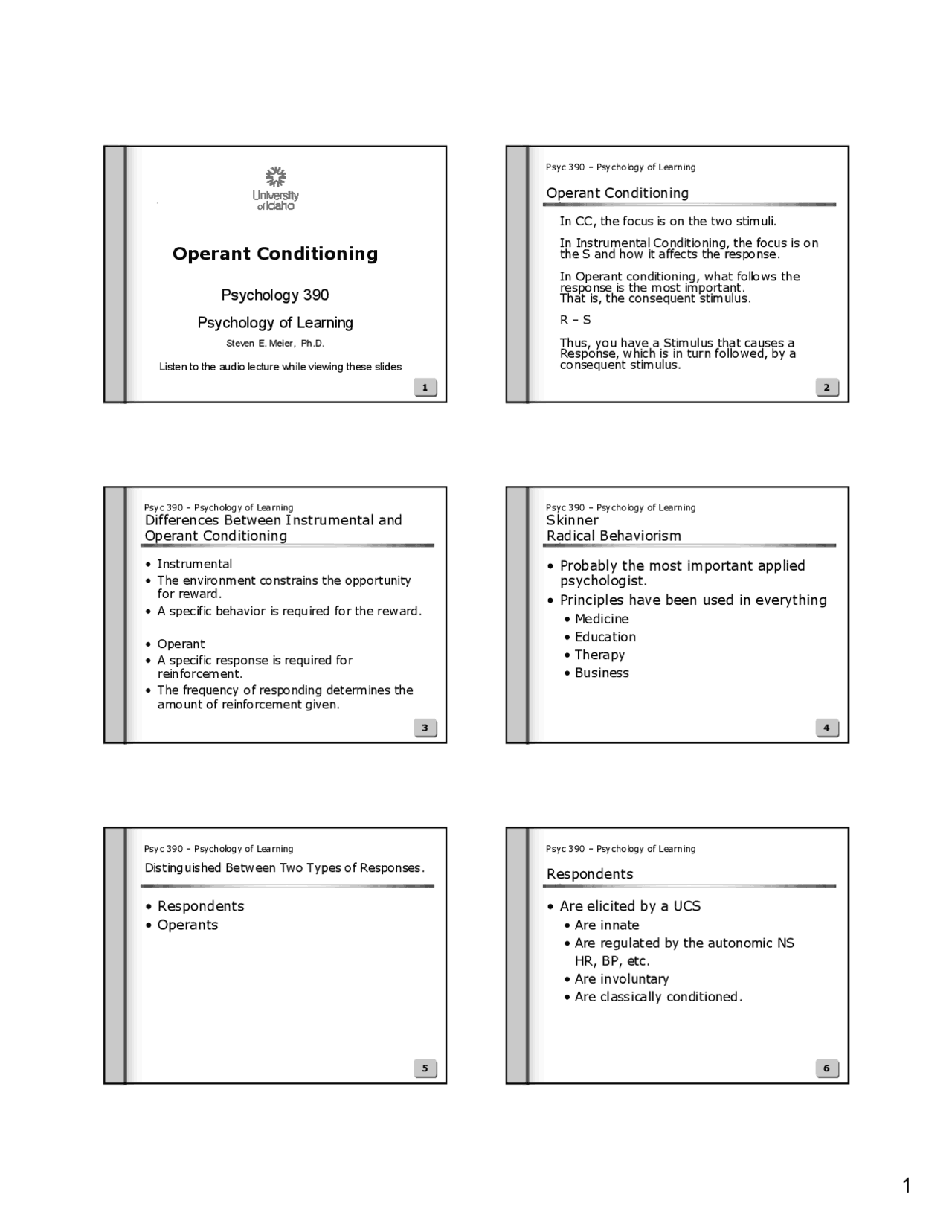 Operant Conditioning | Study Guides, Projects, Research Psychology ...