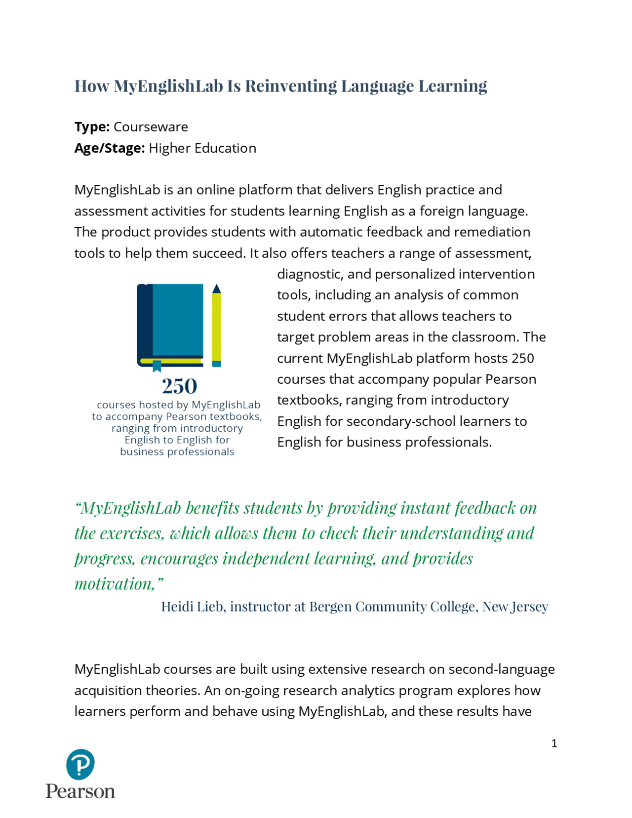 MyEnglishLab.pdf | Study Guides, Projects, Research English | Docsity