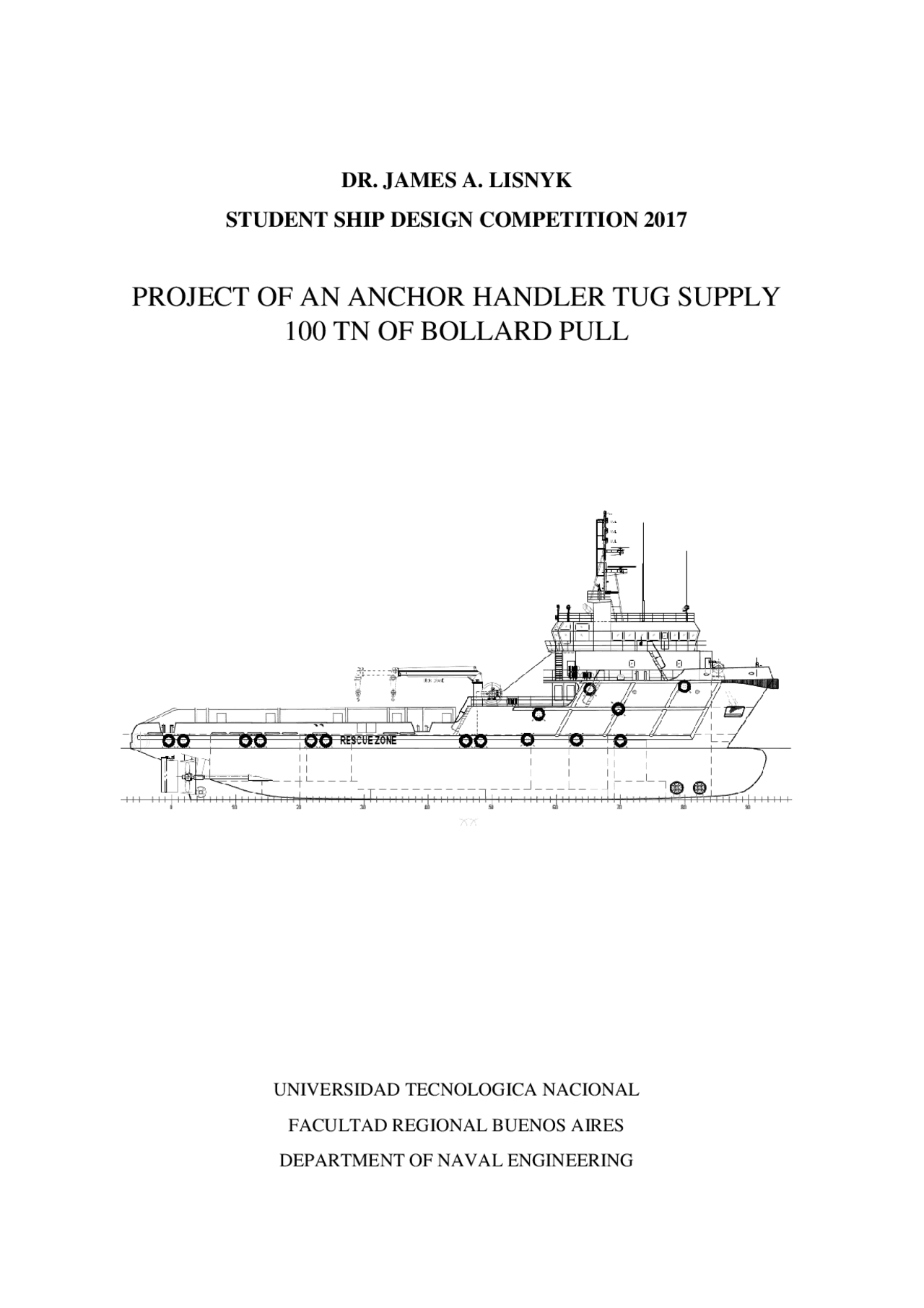 PROJECT OF AN ANCHOR HANDLER TUG SUPPLY 100 TN ... | Study notes ...