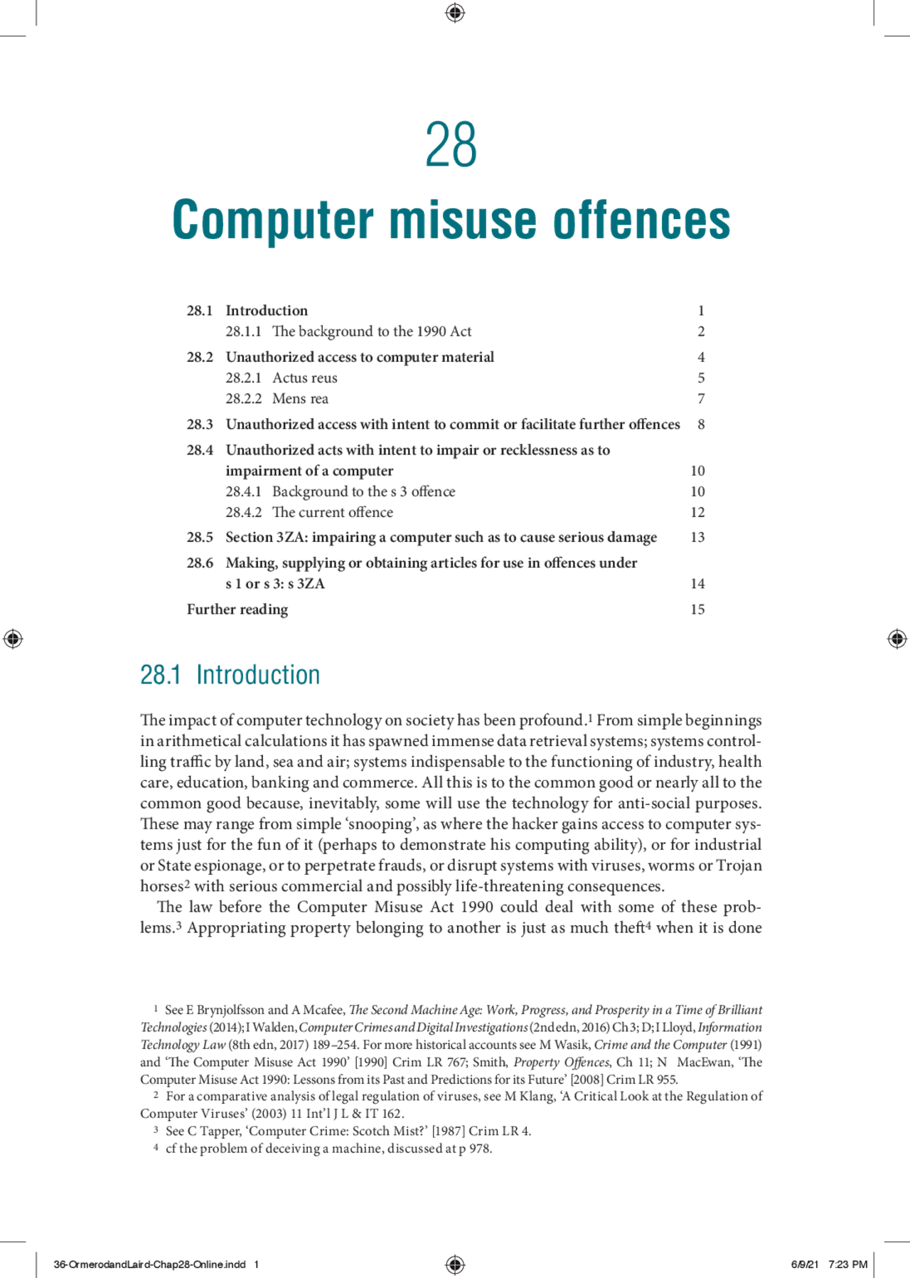 Computer misuse offences | Lecture notes Law | Docsity