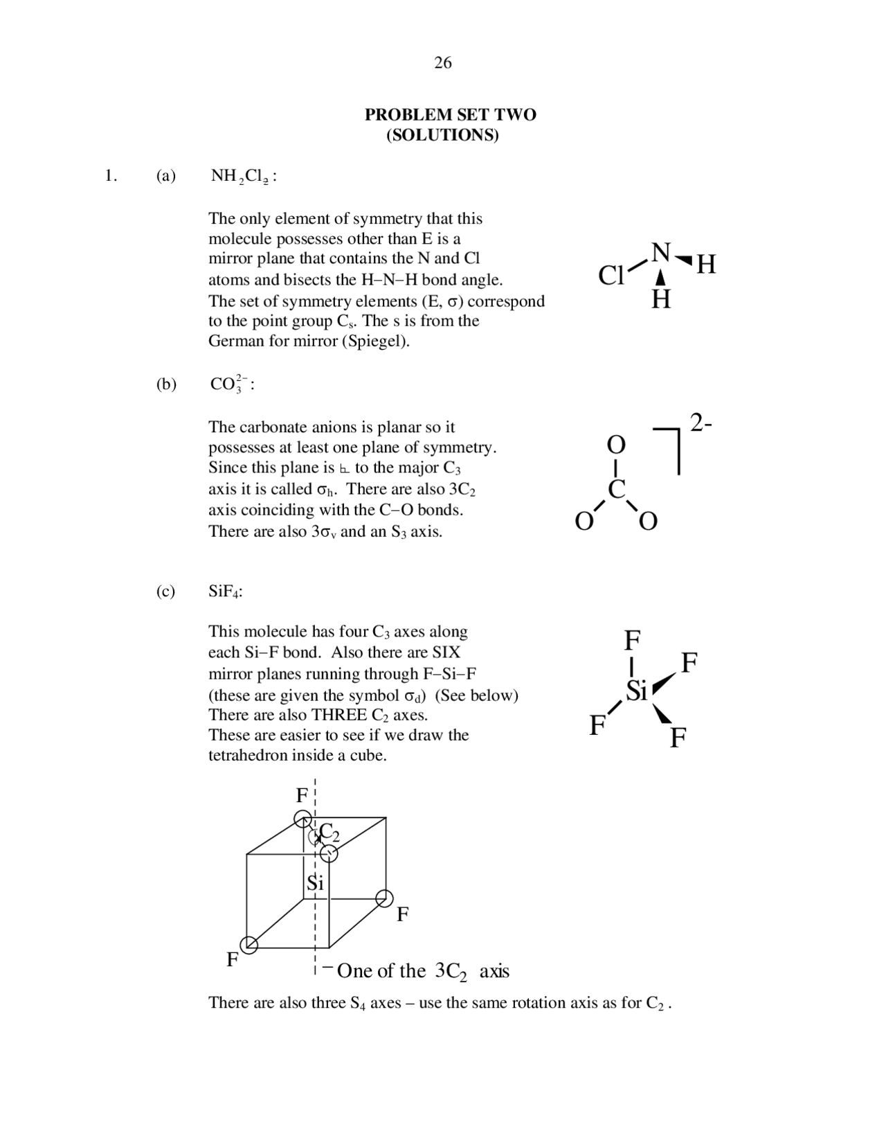 Symmetry and Molecular Structure: Identifying Point Groups and Polarity ...